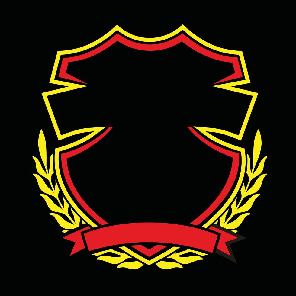 Blank Shield Emblem Template 5512035 Vector Art At Vecteezy