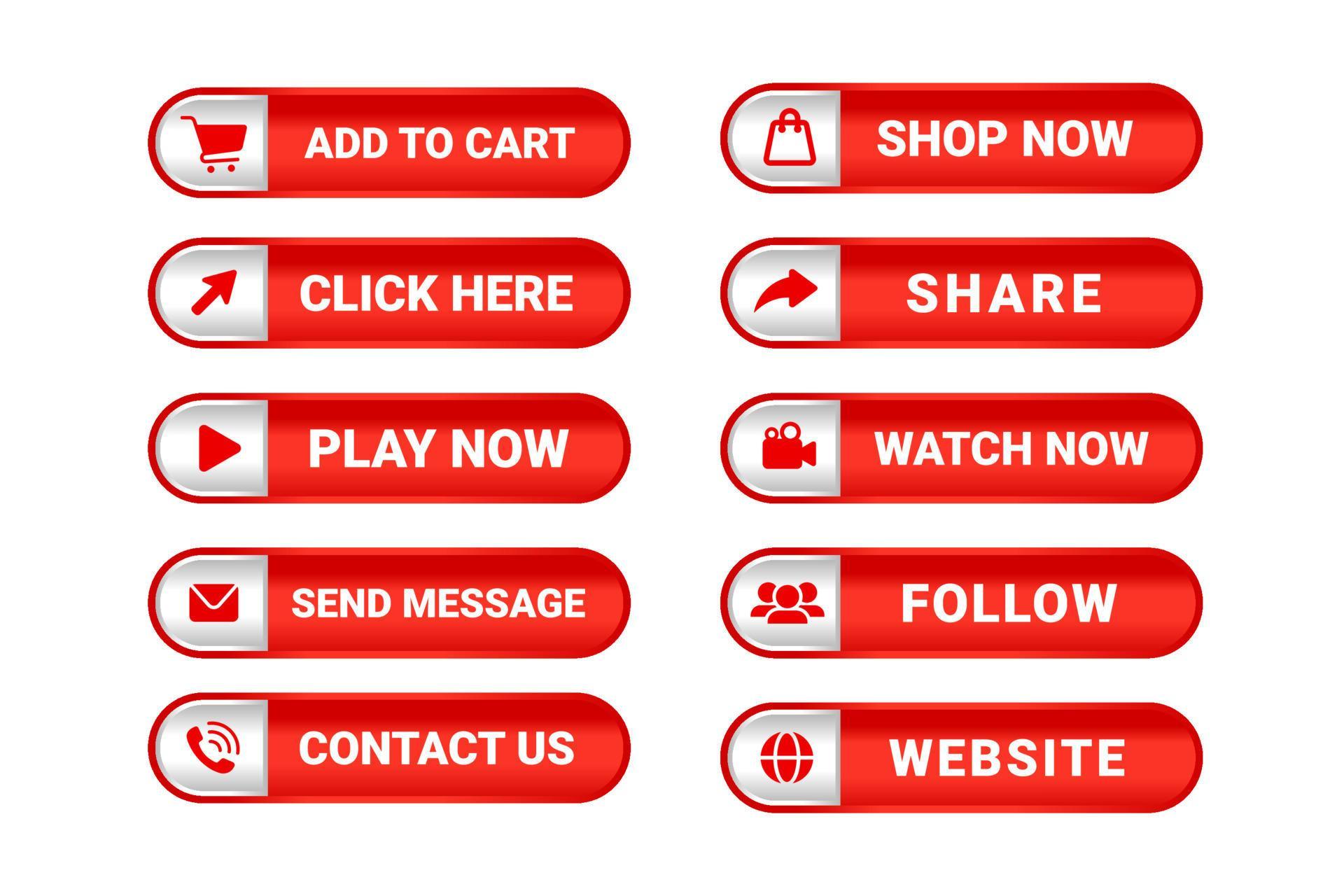 Web click button social media icon design collection 5513349 Vector Art ...