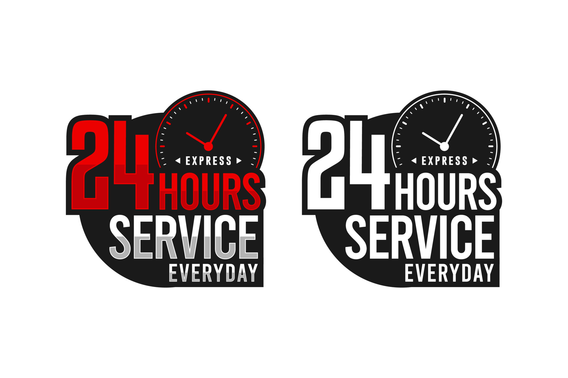 24 Hours service everyday express design premium logo 5513514 Vector Art at Vecteezy