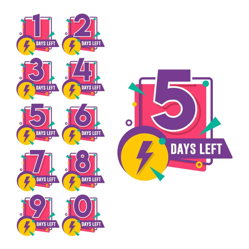 Number days left countdown timer 5513602 Vector Art at Vecteezy Number days left countdown timer 5513602 Vector Art at Vecteezy