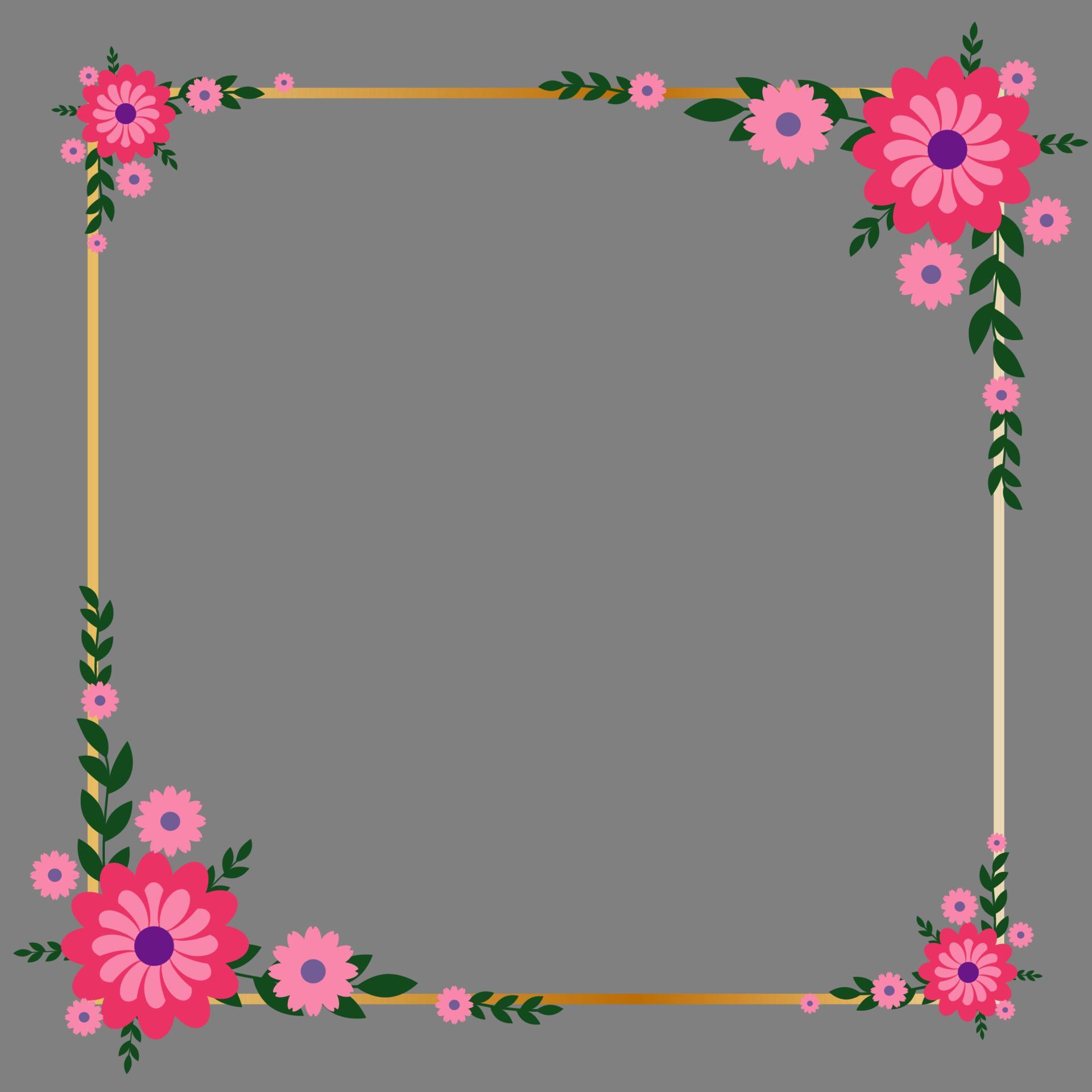 Flowers Rectangle Frame 5520352 Vector Art at Vecteezy