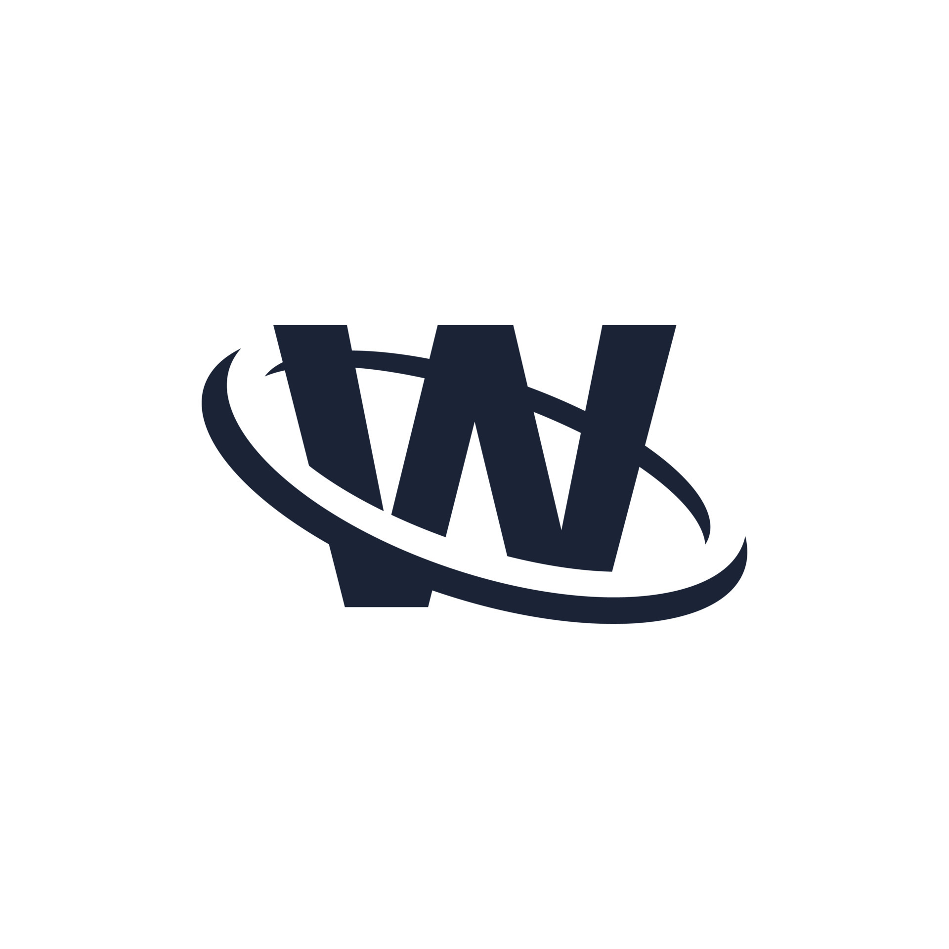 Letter W Logo Initial with Circle Shape. Swoosh Alphabet Logotype ...