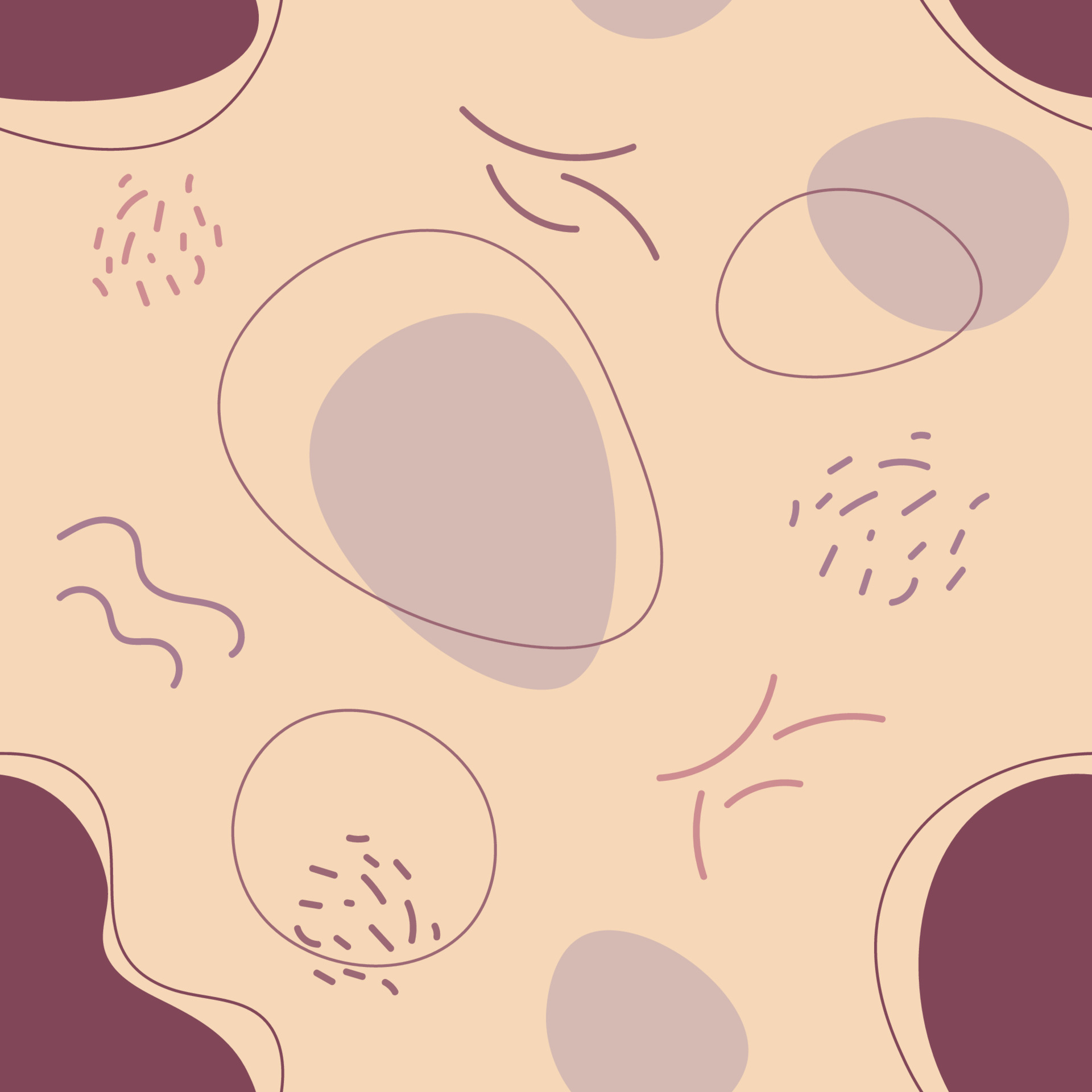 Abstract Pattern Trendy Seamless Background With Abstract Shapes And