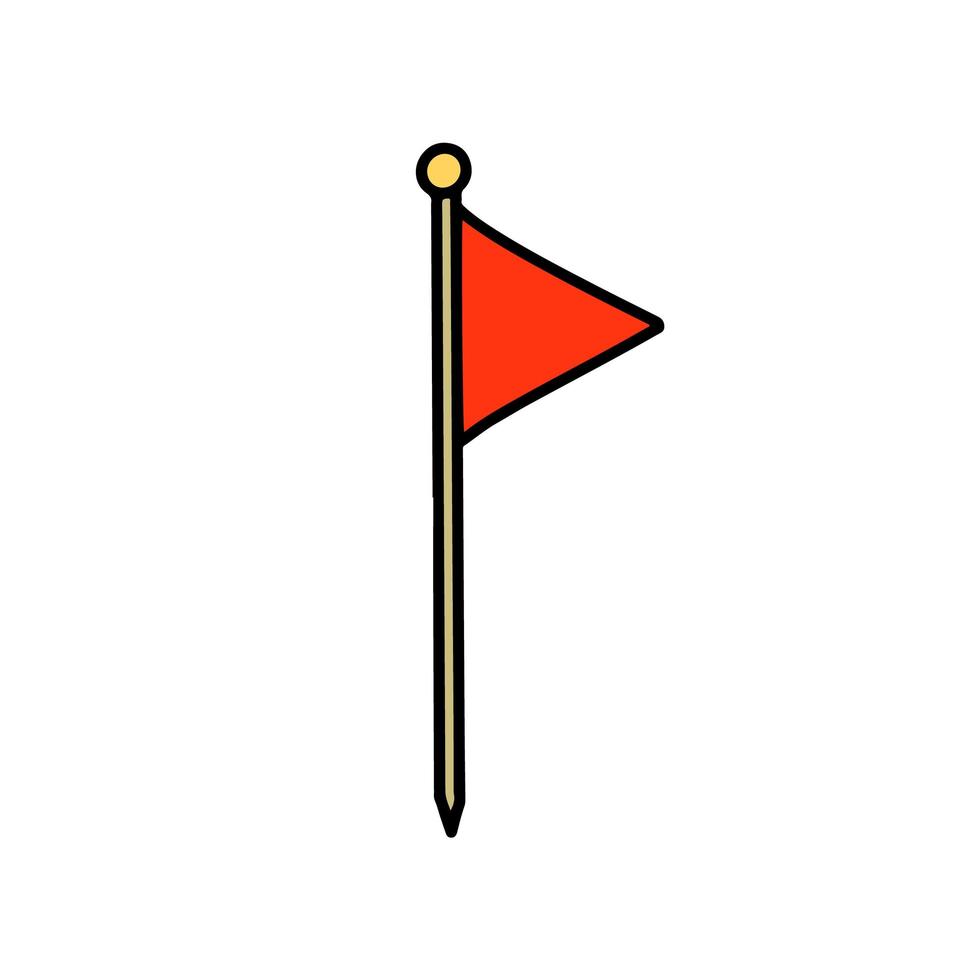 Red Triangle Flag Icon