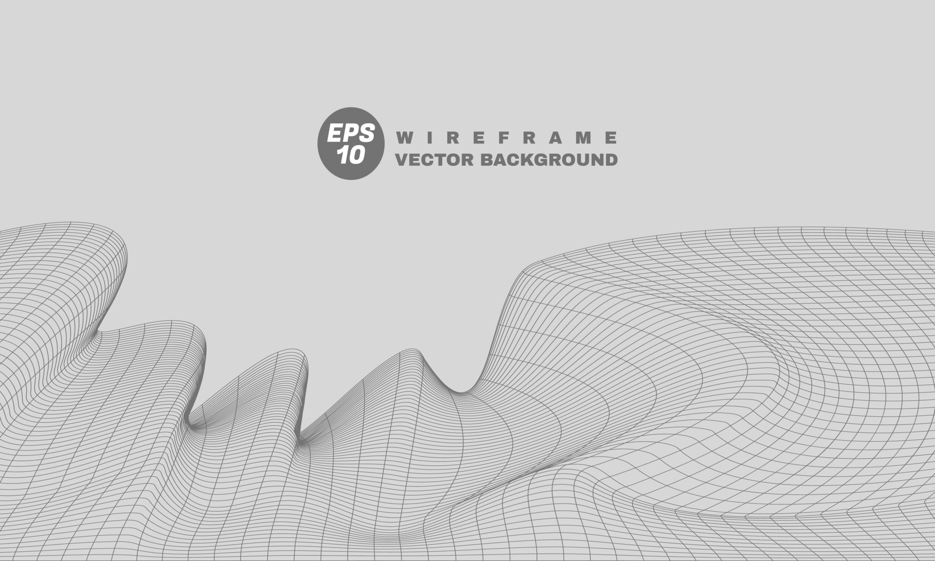 abstract wireframe background vector grid digital cyberspace landscape ...