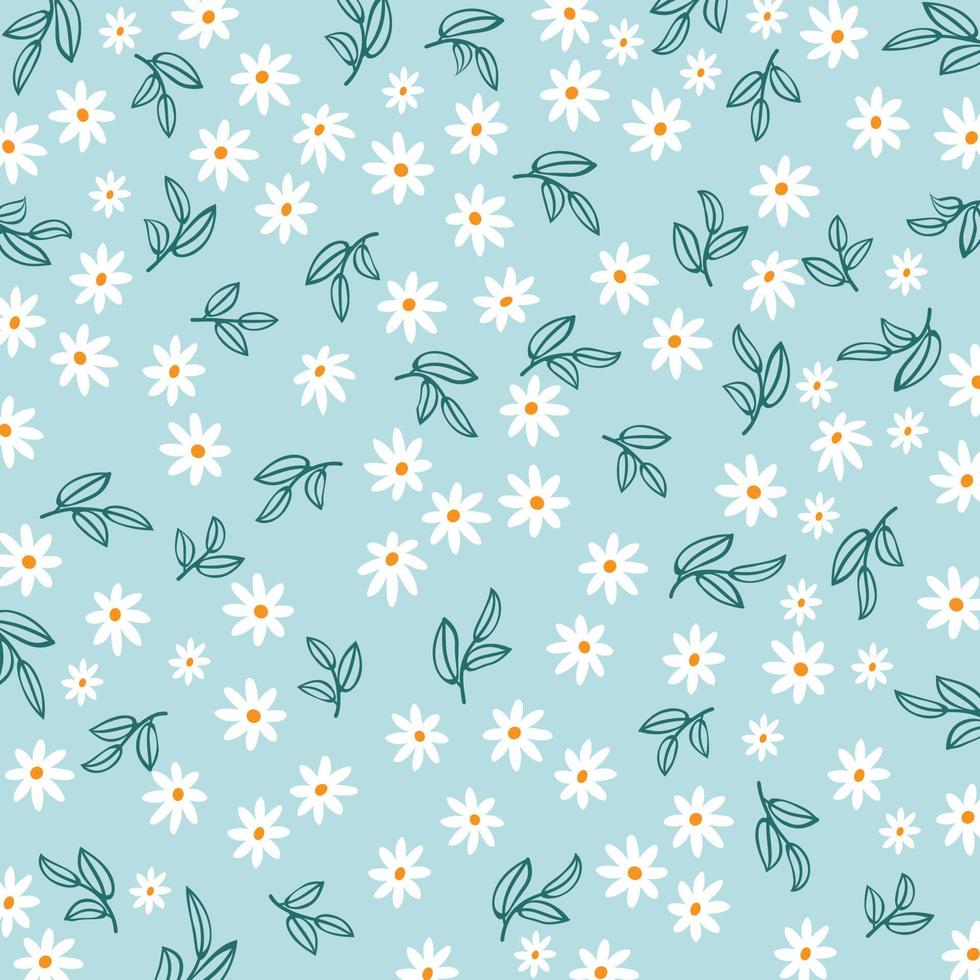 Flat spring floral pattern design. - Vector. 5533861 Vector Art at Vecteezy
