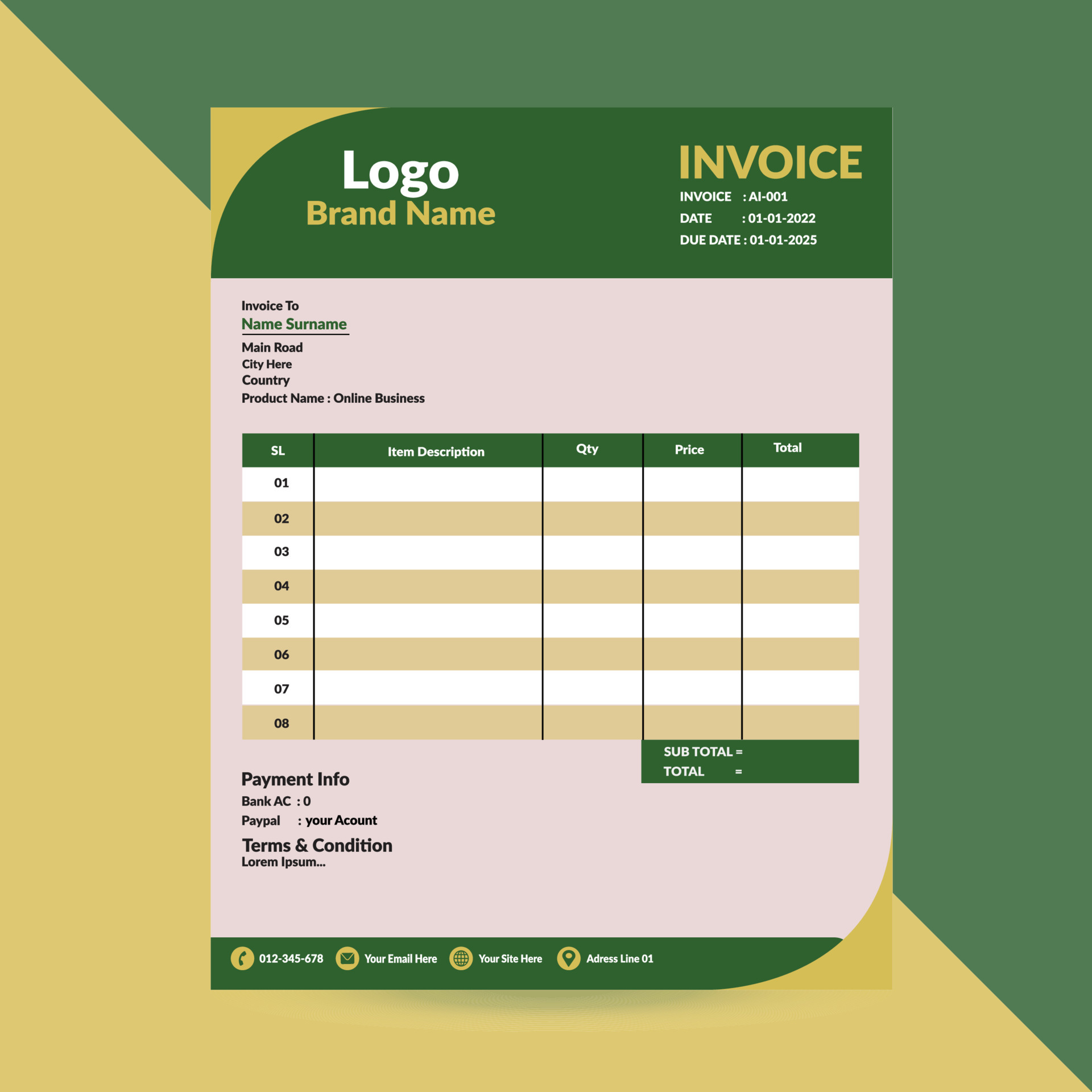 Creative Invoice Template Design 5534026 Vector Art at Vecteezy Creative Invoice Template Design 5534026 Vector Art at Vecteezy