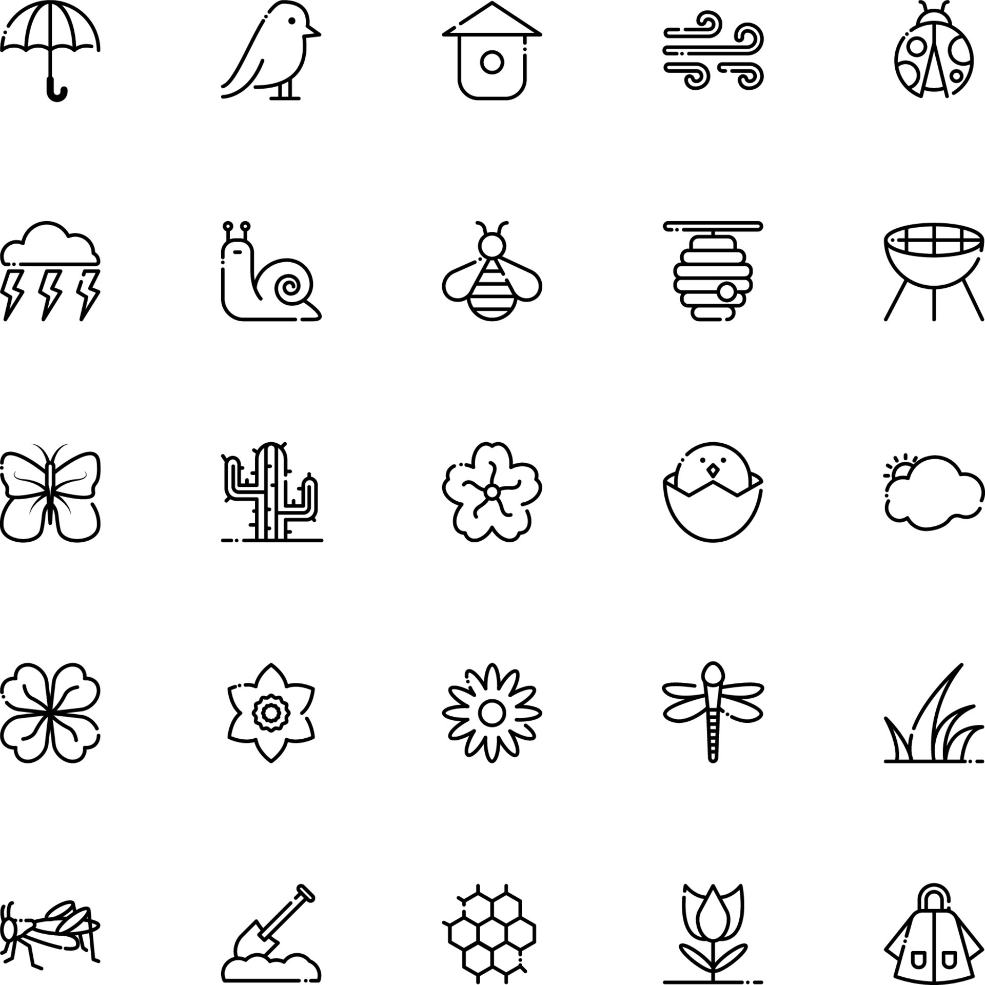 Spring in line style for any purposes. Perfect for website mobile app ...