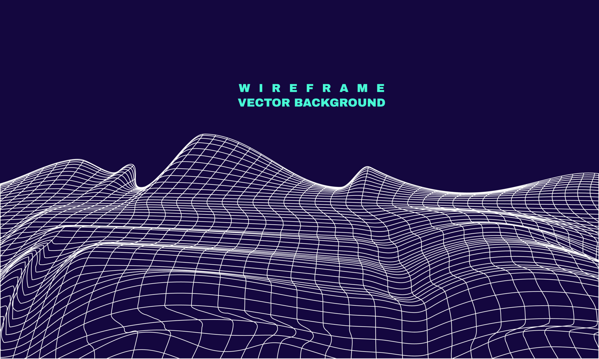 Stock Vector Abstract Wireframe Landscape Cyberspace Technology Wireframe Background Vector Part