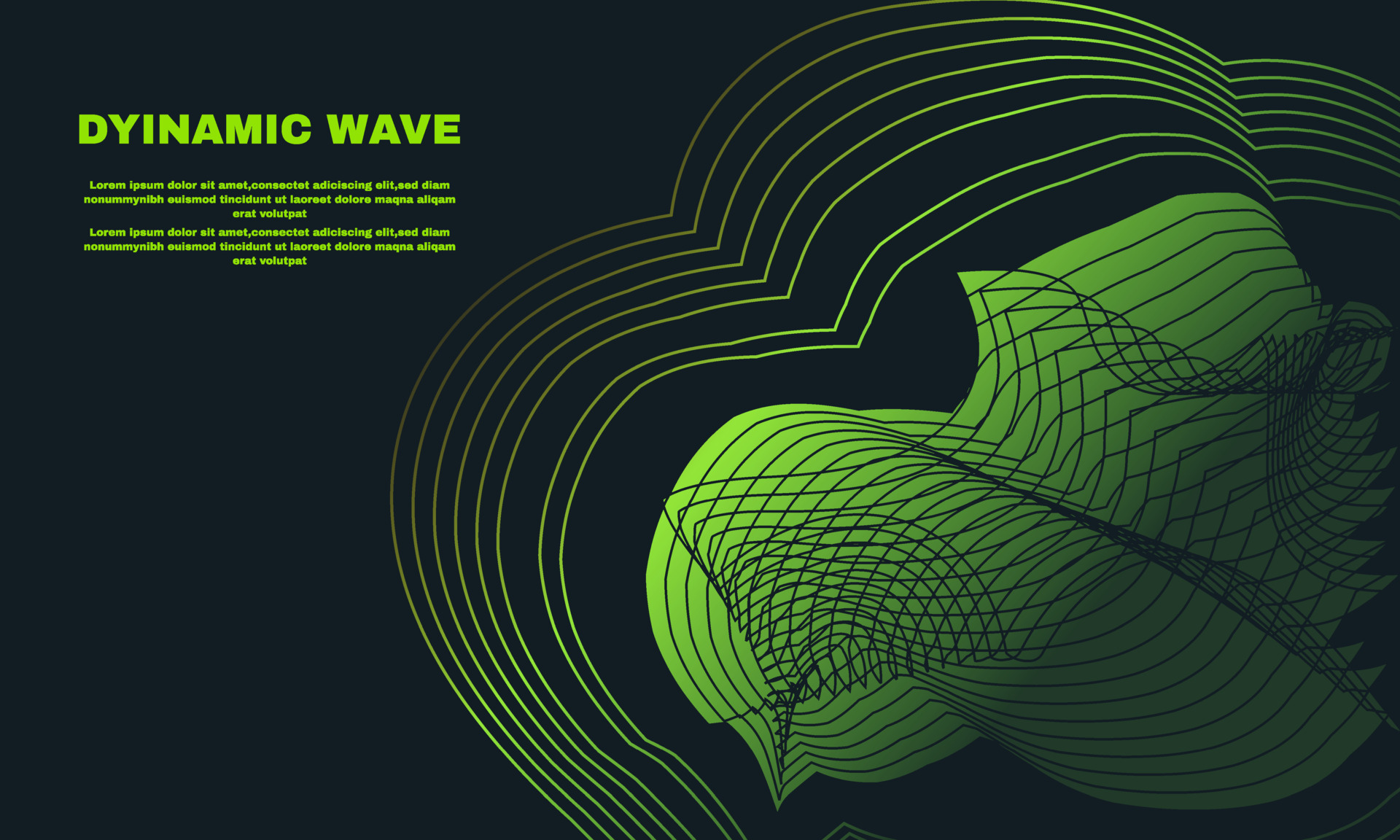 Stock Illustration Abstract Background With A Colored Dynamic Waves