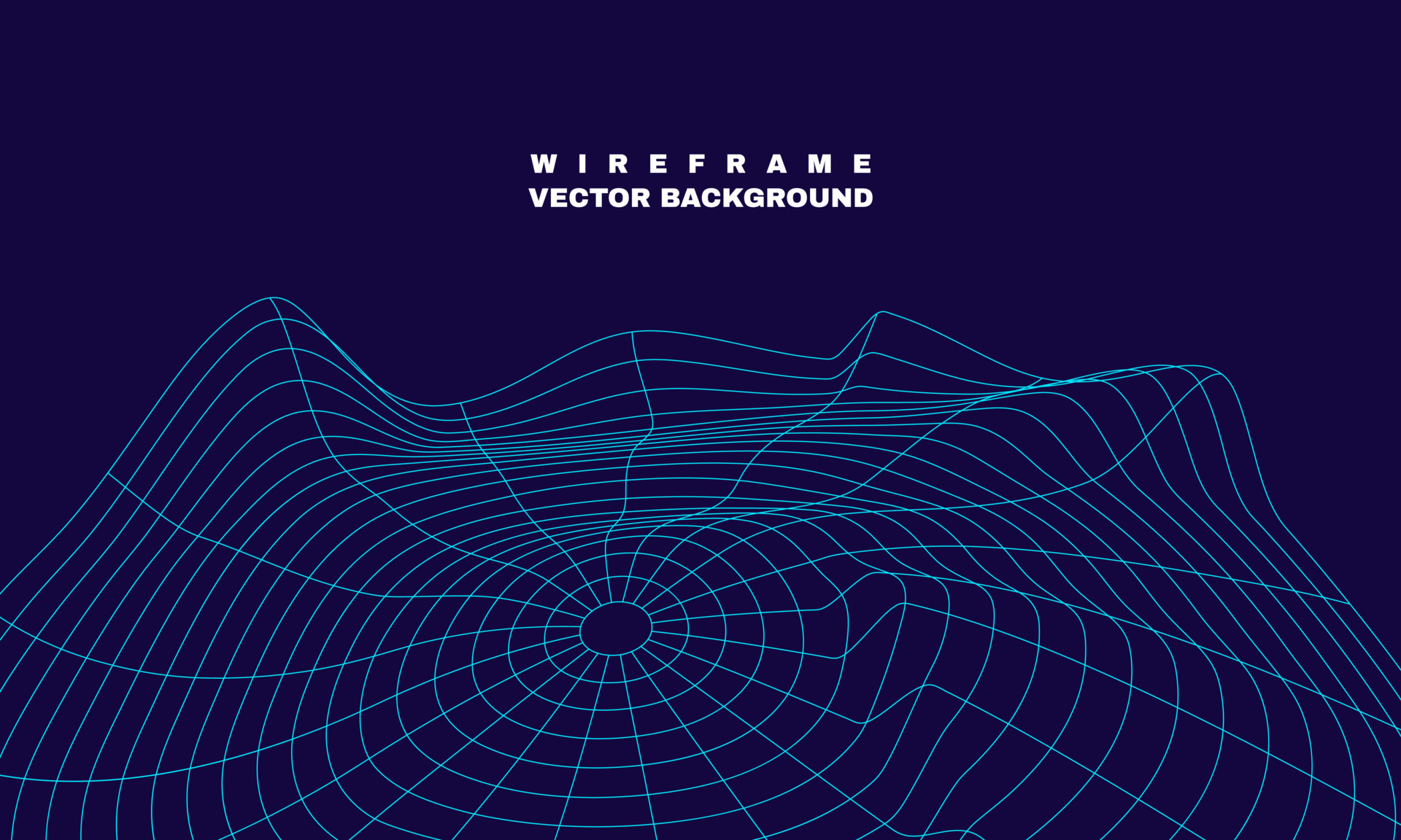 Stock Vector Abstract Wireframe Landscape Cyberspace Technology Wireframe Background Vector Part