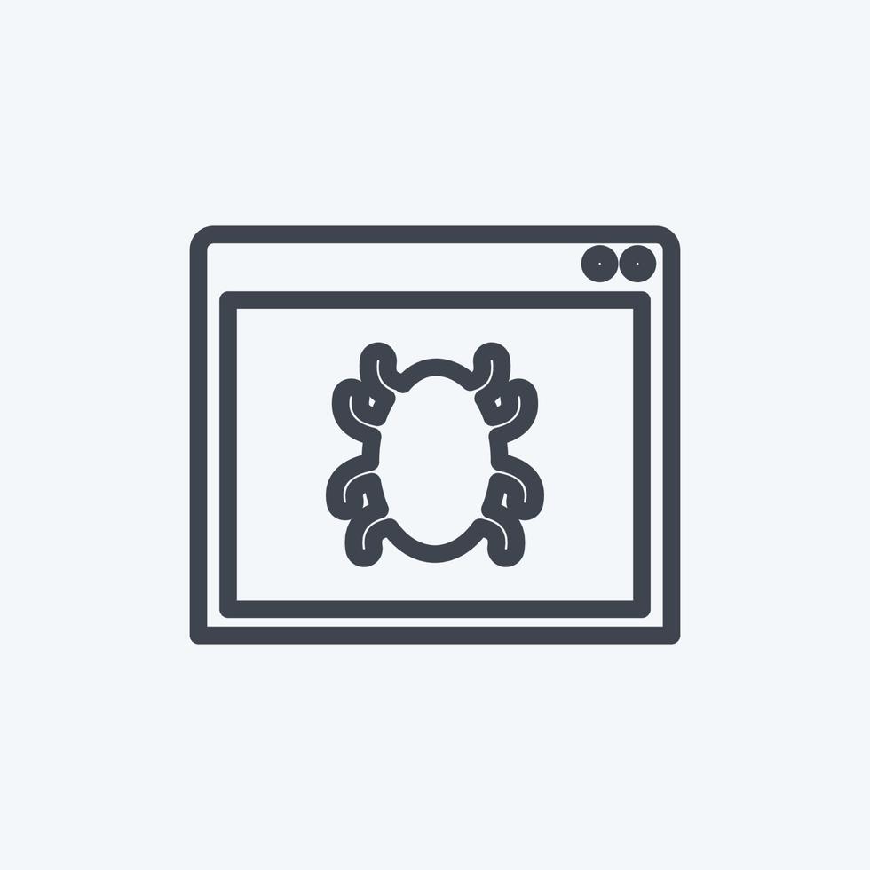 Web Crawler Icon in trendy line style isolated on soft blue background ...