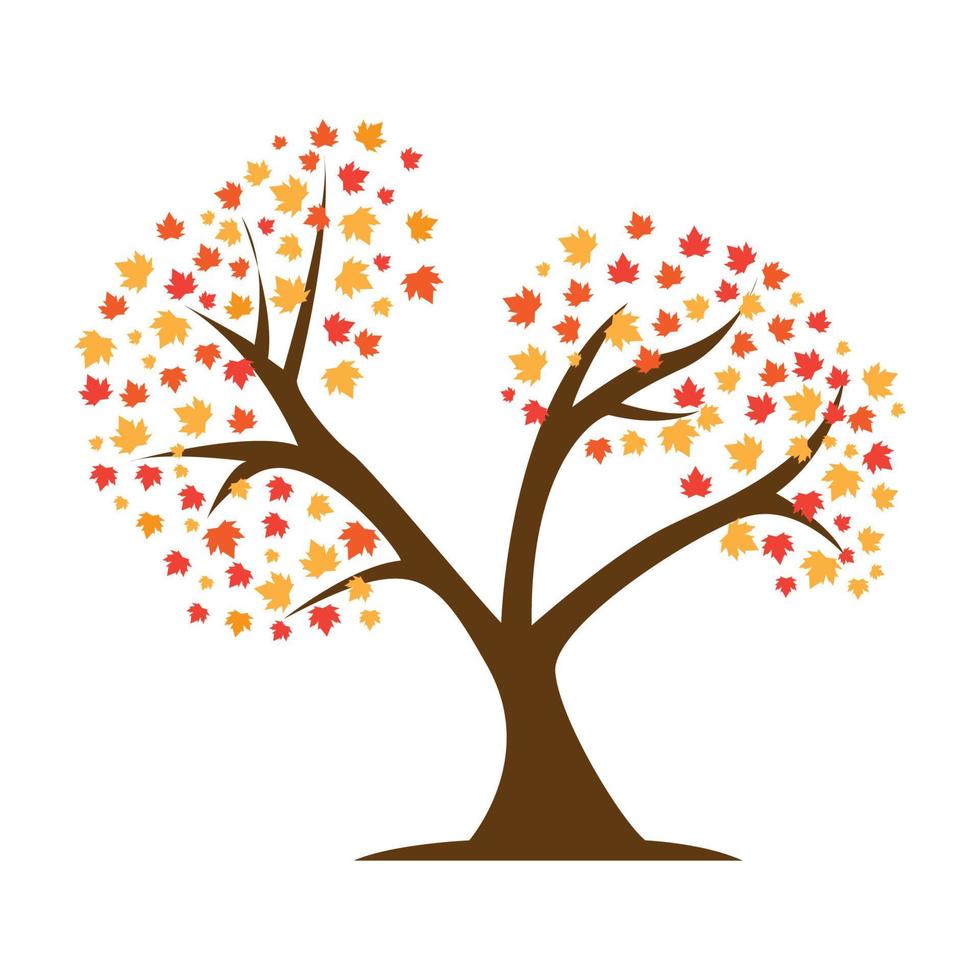 abstract colorful autumn tree logo symbol vector icon illustration ...