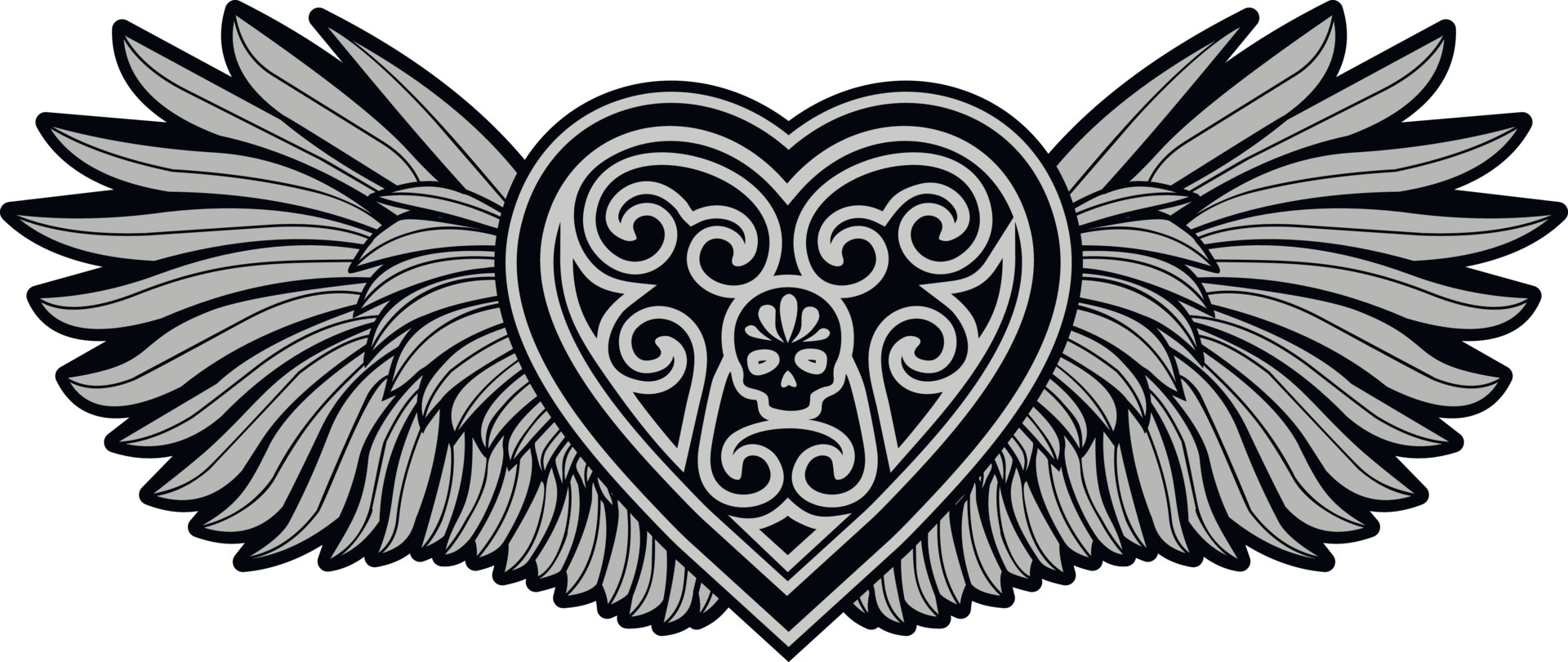 Valentine Skull With Heart Grunge Vintage Design T Shirts 5539028