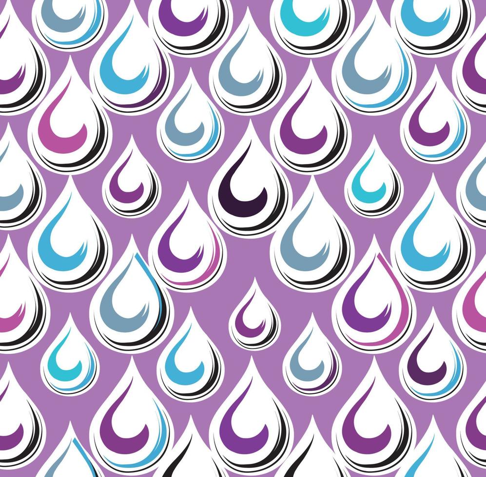 Water drop seamless pattern. Geometric abstract background with ... Water drop seamless pattern. Geometric abstract background with ...
