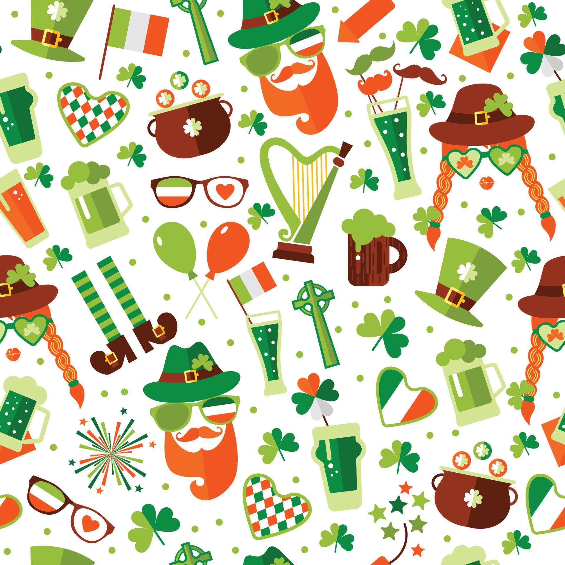 Seamless Pattern For Saint Patricks Day 5547357 Vector Art At Vecteezy