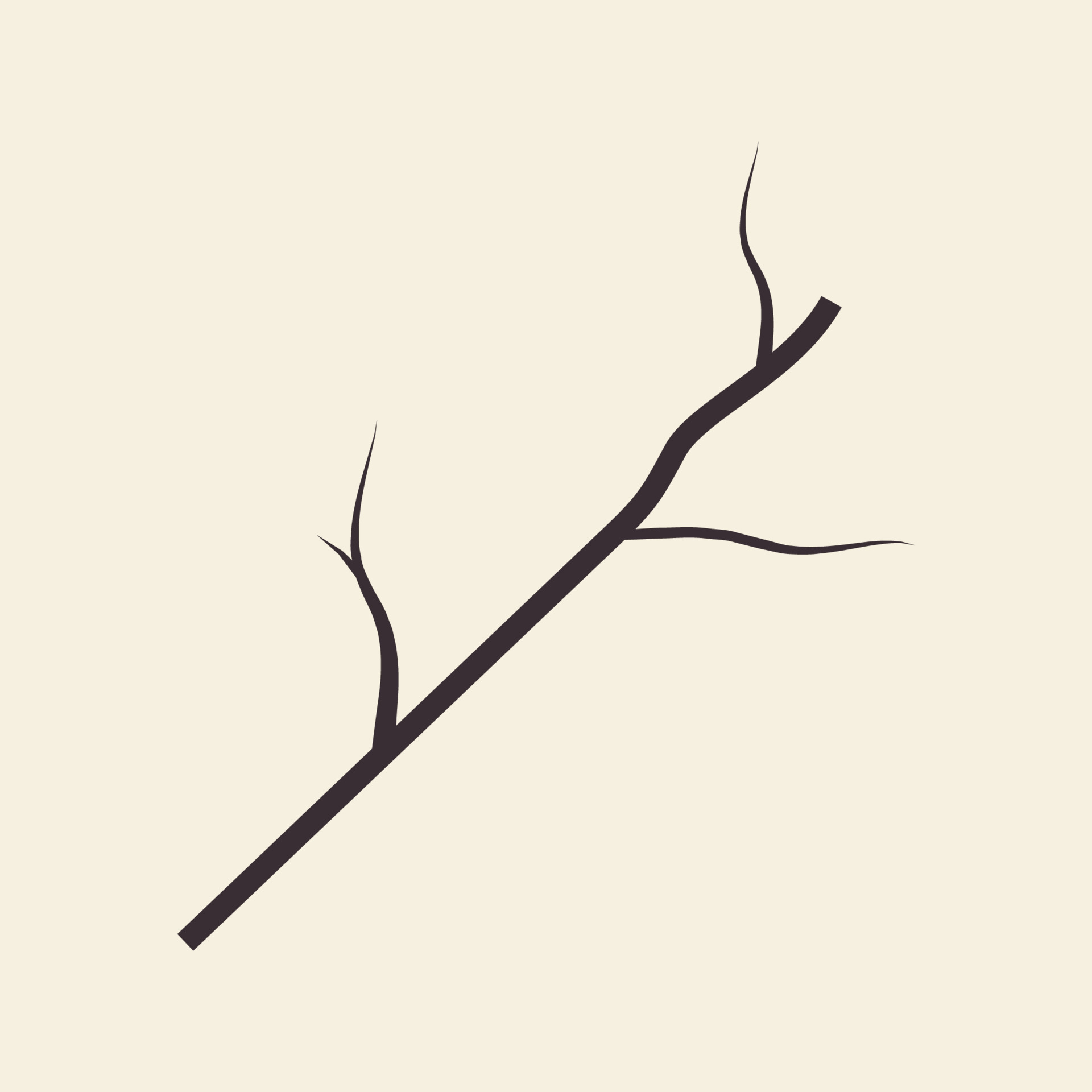 hipster twig dry logo design vector graphic symbol icon sign ...