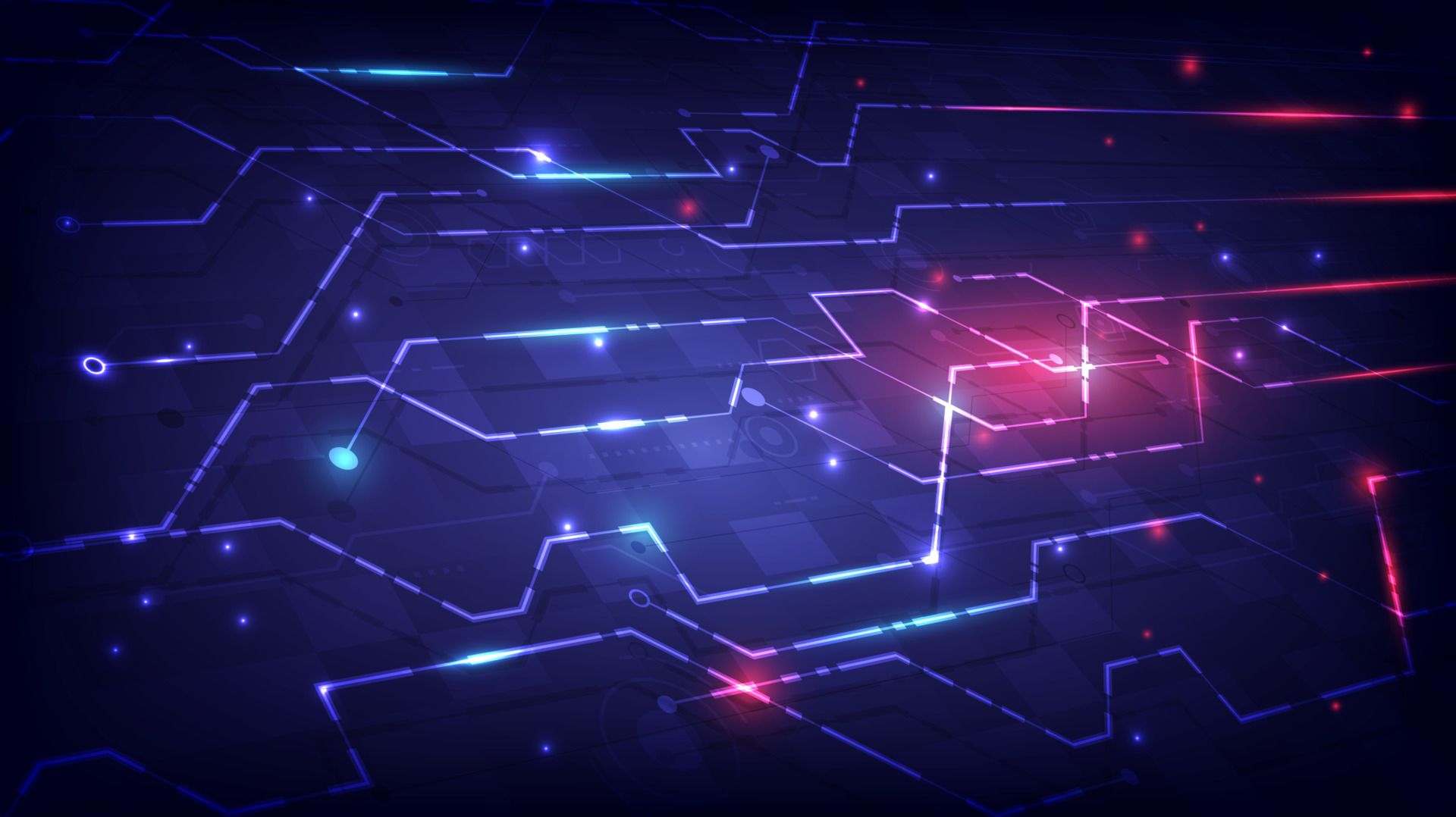 Futuristic Computer Interface Wallpaper