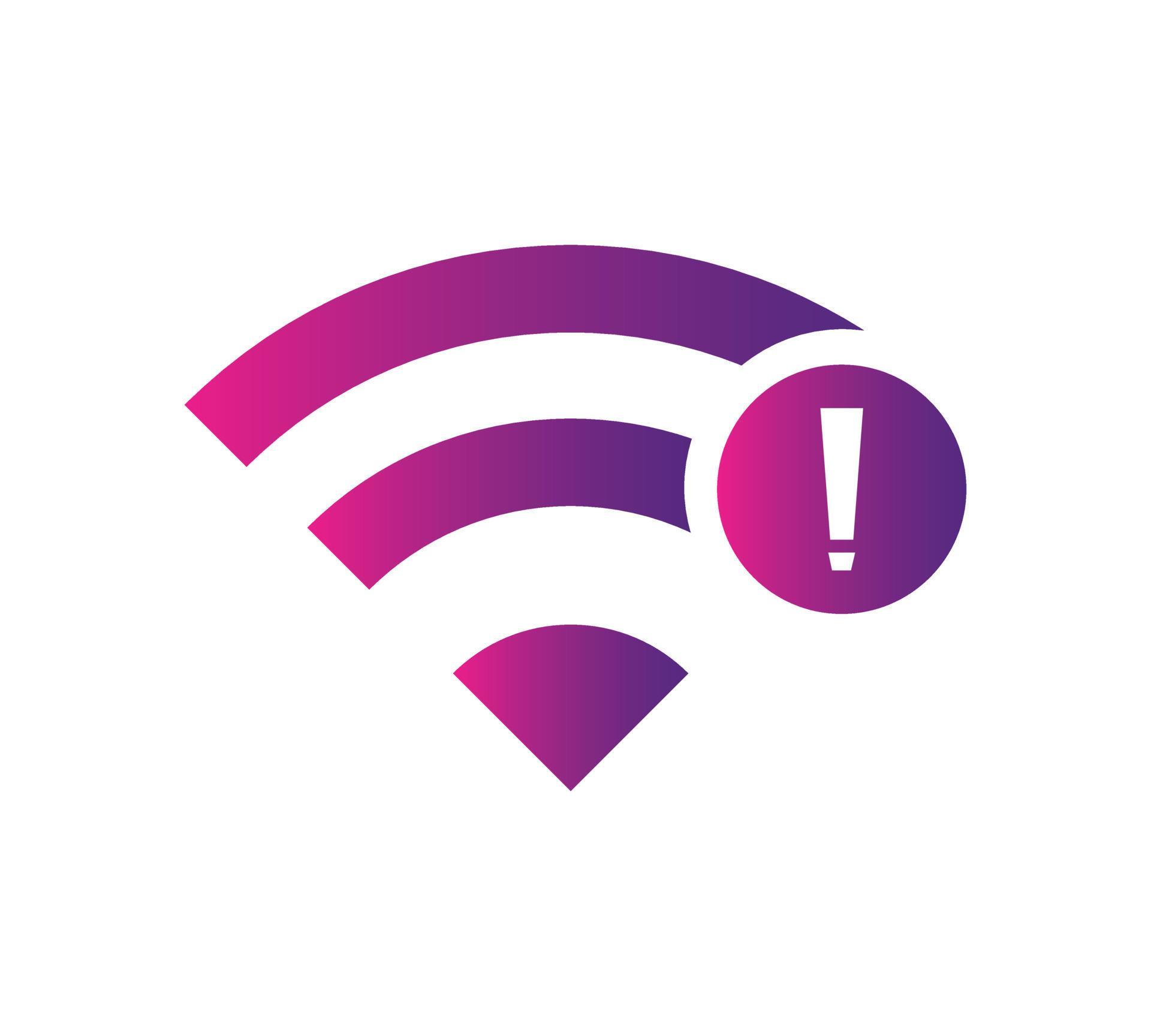 No Wifi Wireless Icon Vector Gradient Color 5556127 Vector Art At Vecteezy