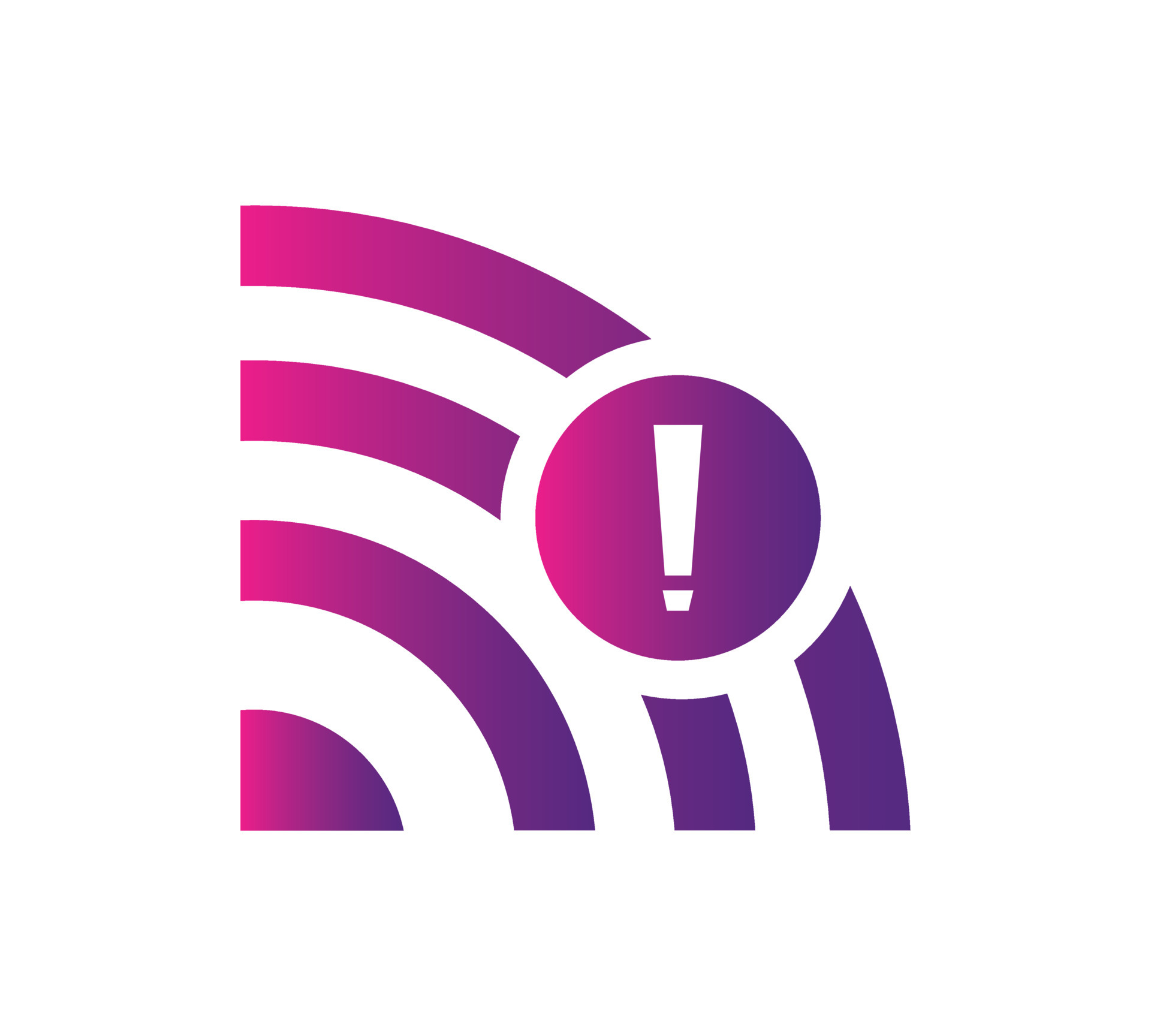 No Wifi Wireless Icon Vector Gradient Color 5556184 Vector Art At Vecteezy