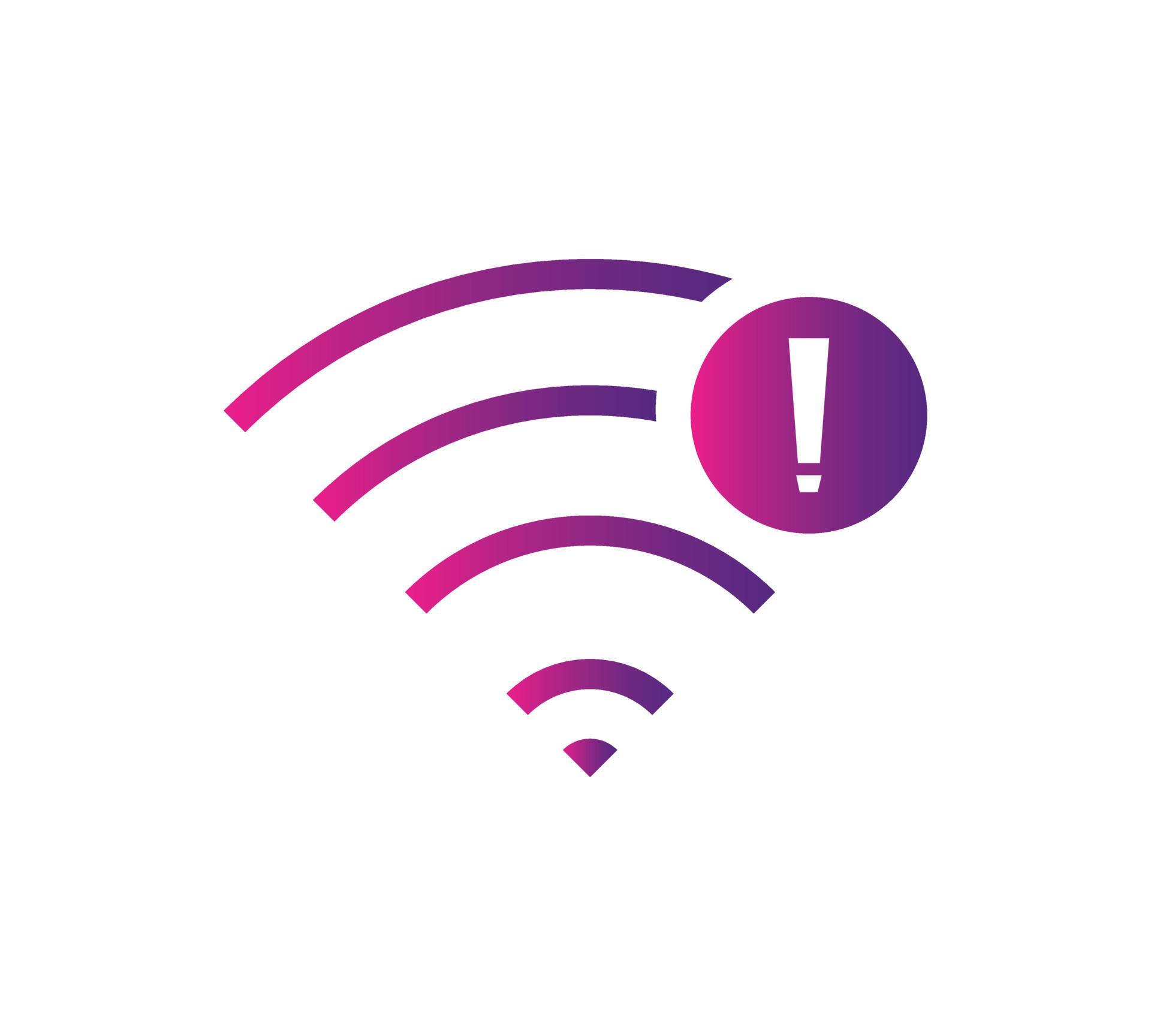 No Wifi Wireless Icon Vector Gradient Color 5556244 Vector Art At Vecteezy