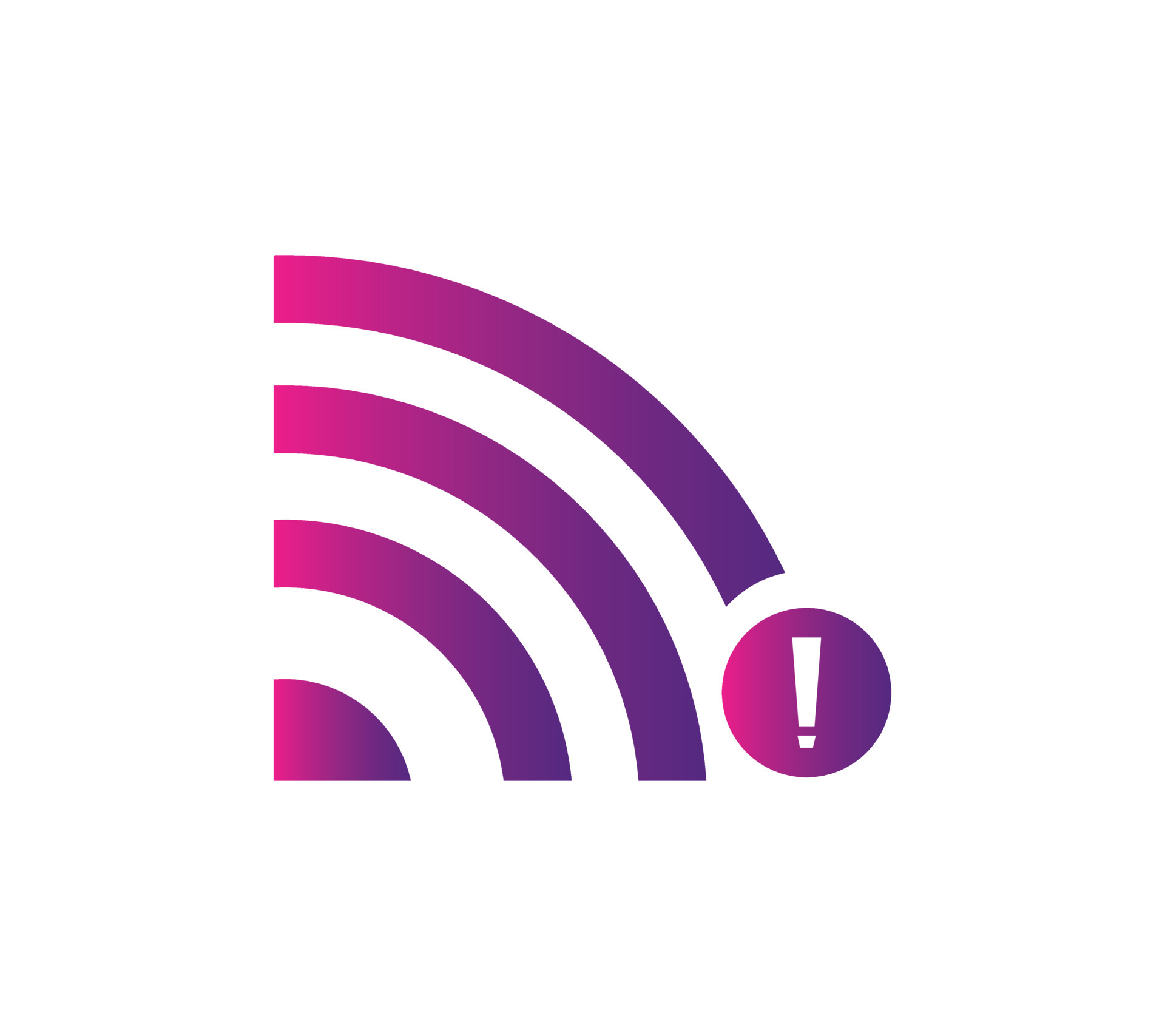 No Wifi Wireless Icon Vector Gradient Color 5556454 Vector Art At Vecteezy