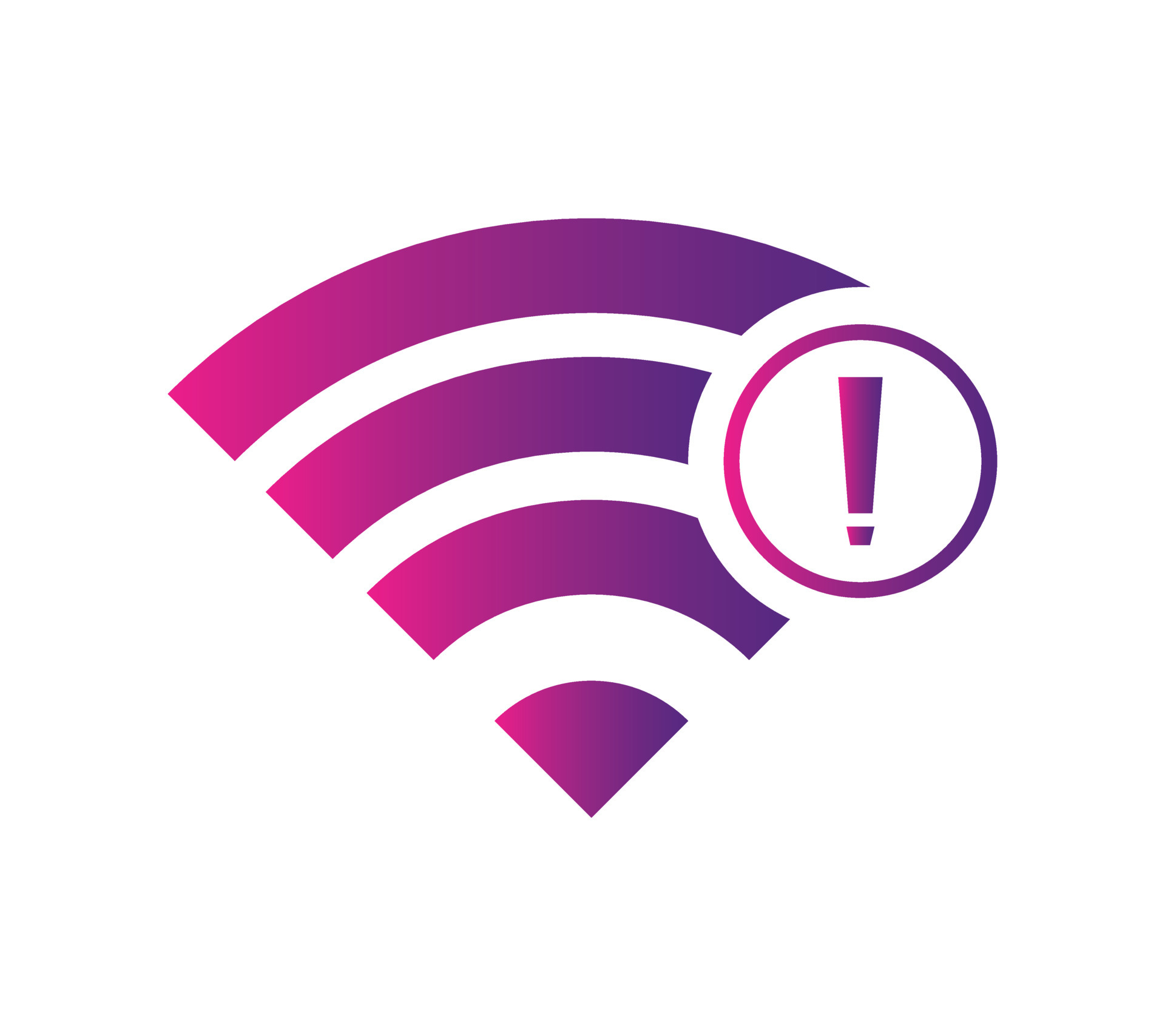 No Wifi Wireless Icon Vector Gradient Color 5556617 Vector Art At Vecteezy