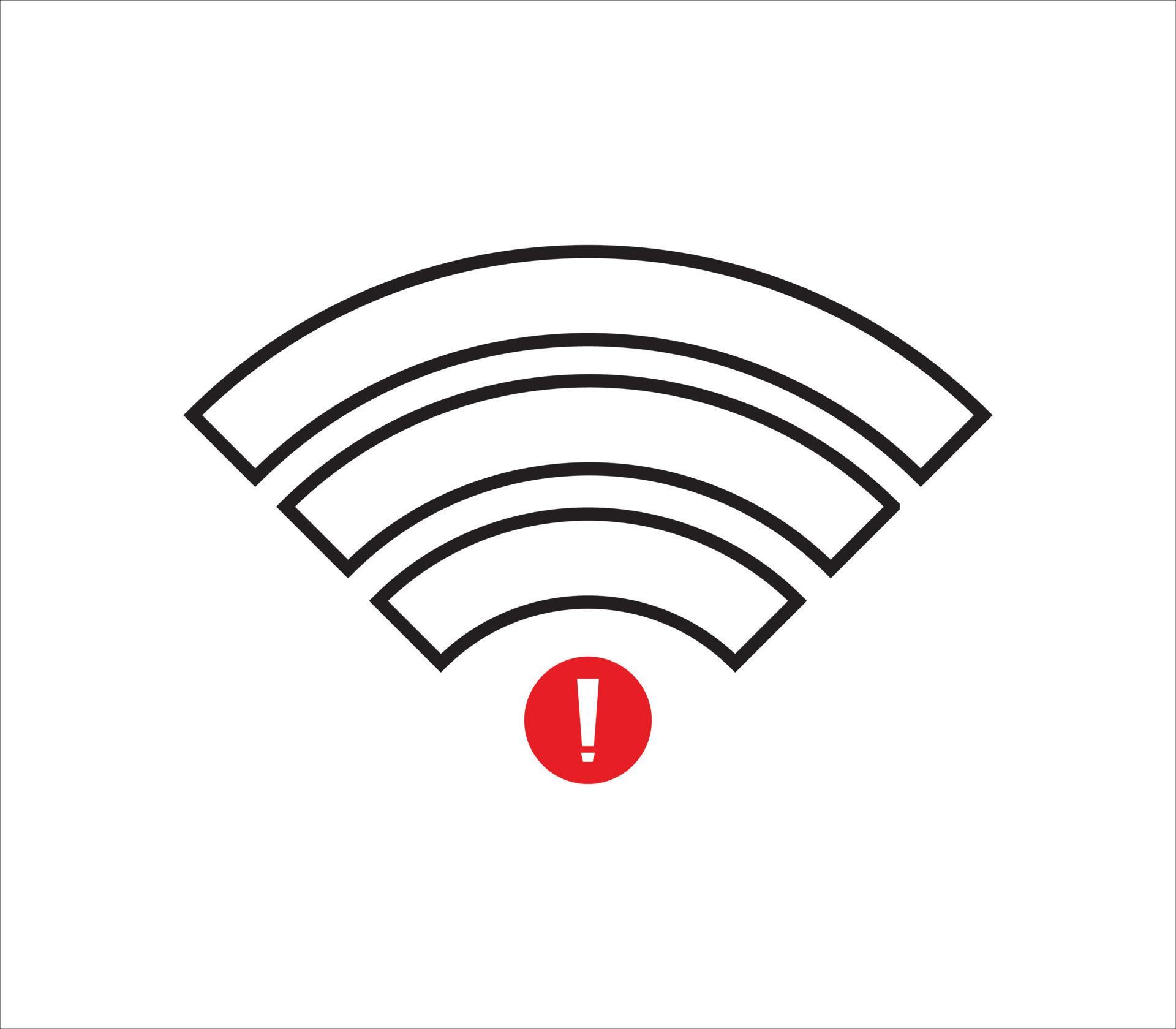 No Wifi Wireless Icon Vector No Wi Fi Connection Icon No Wireless