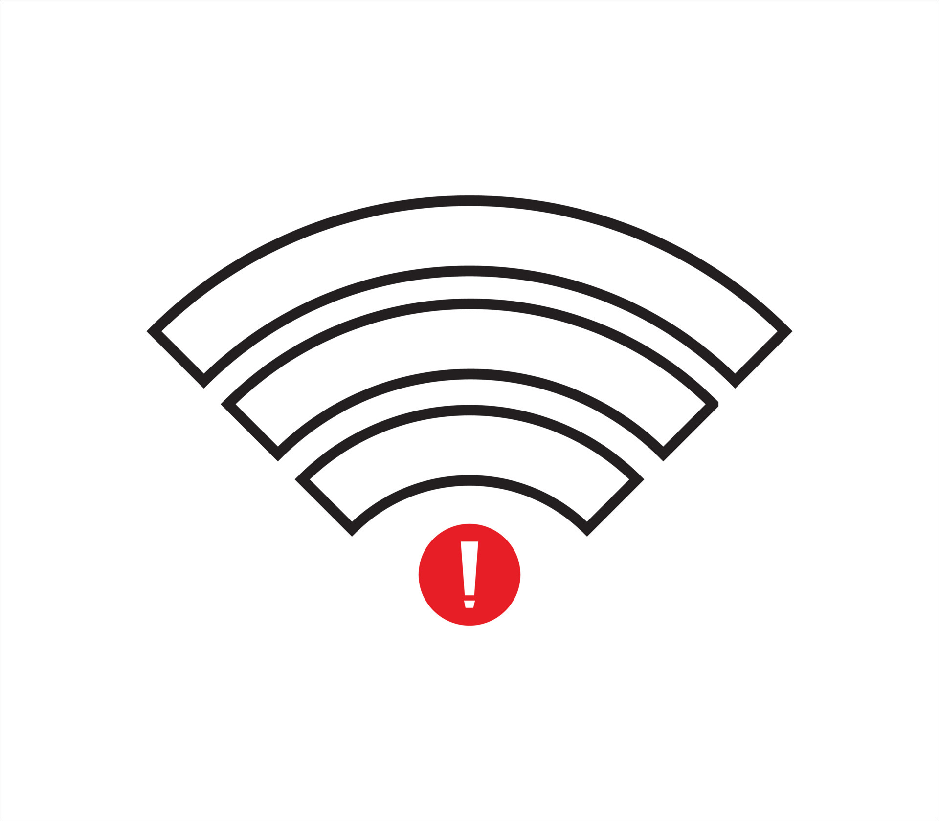 No Wifi Wireless Icon Vector No Wi Fi Connection Icon No Wireless