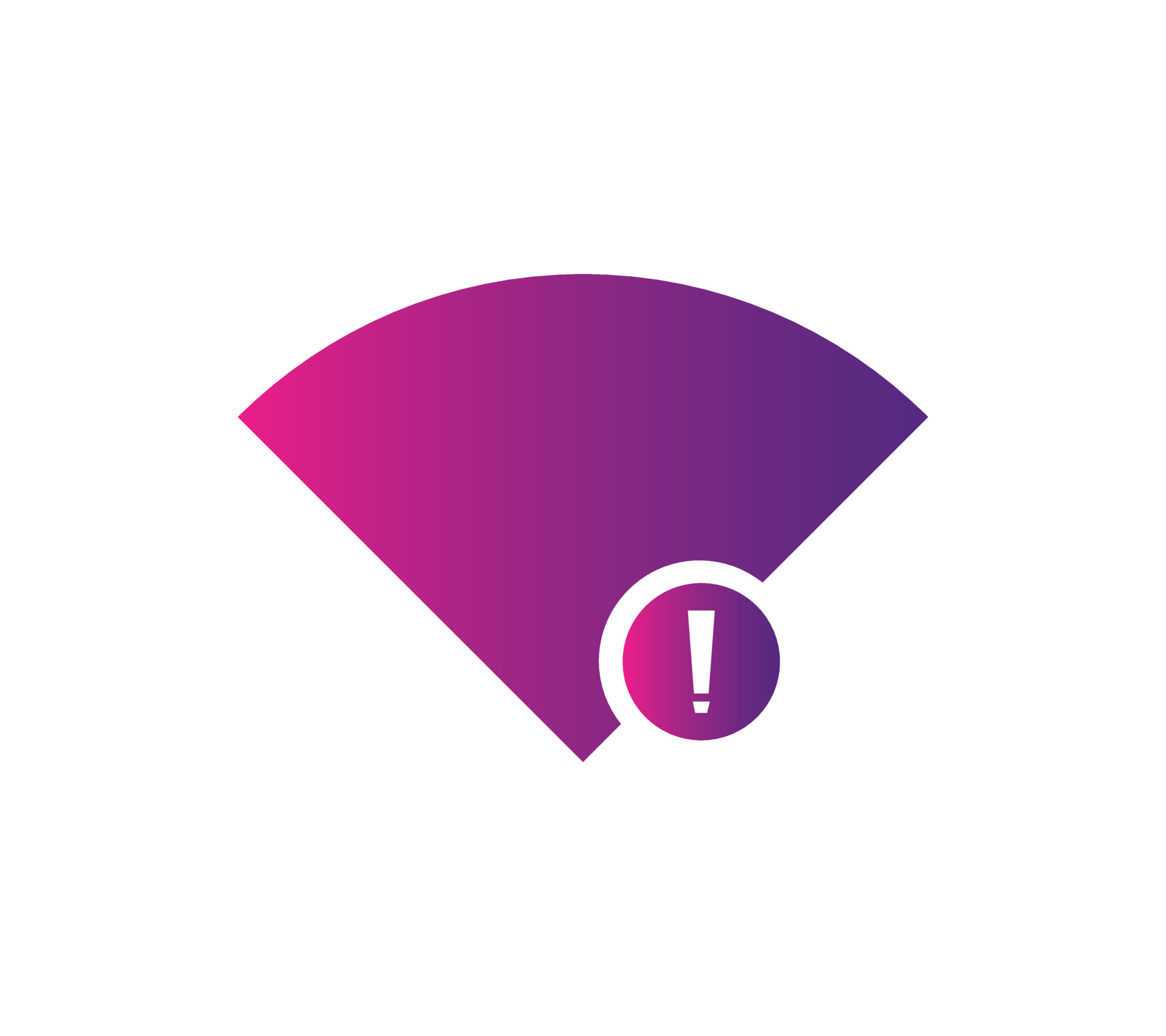 No Wifi Wireless Icon Vector Gradient Color 5556724 Vector Art At Vecteezy