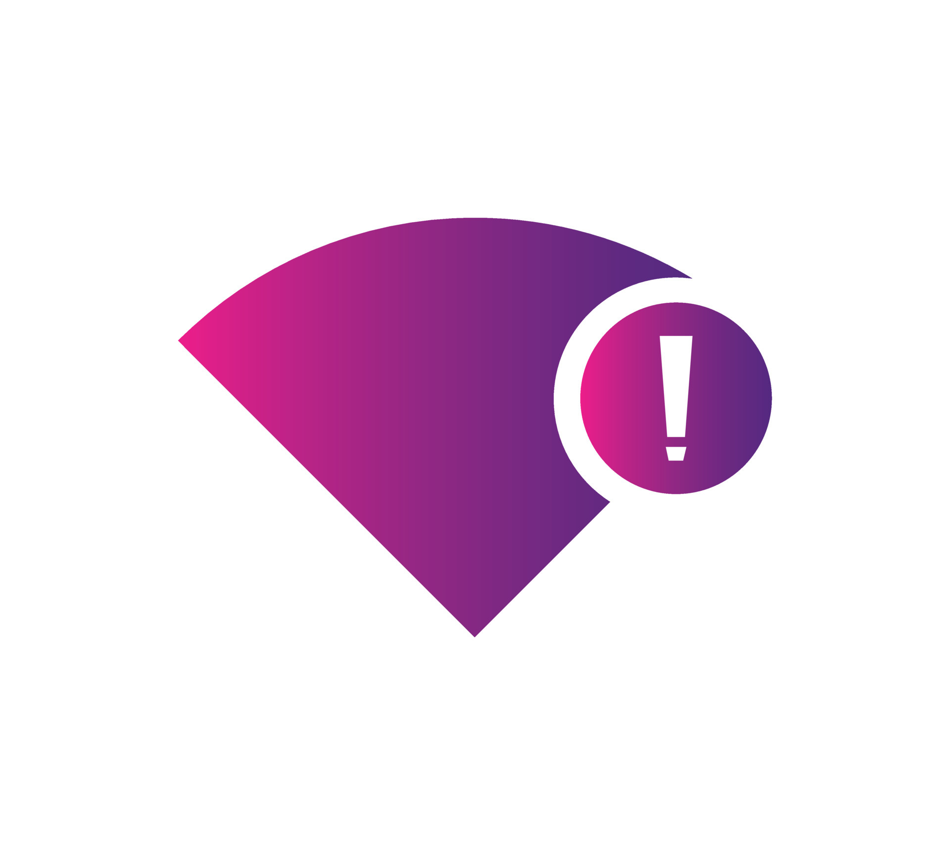 No Wifi Wireless Icon Vector Gradient Color 5556773 Vector Art At Vecteezy