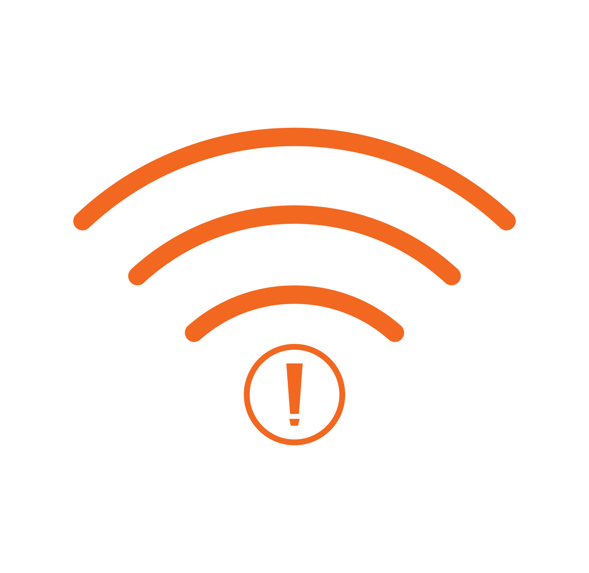 No Wifi Wireless Icon Vector Orange Color No Wi Fi Connection Icon