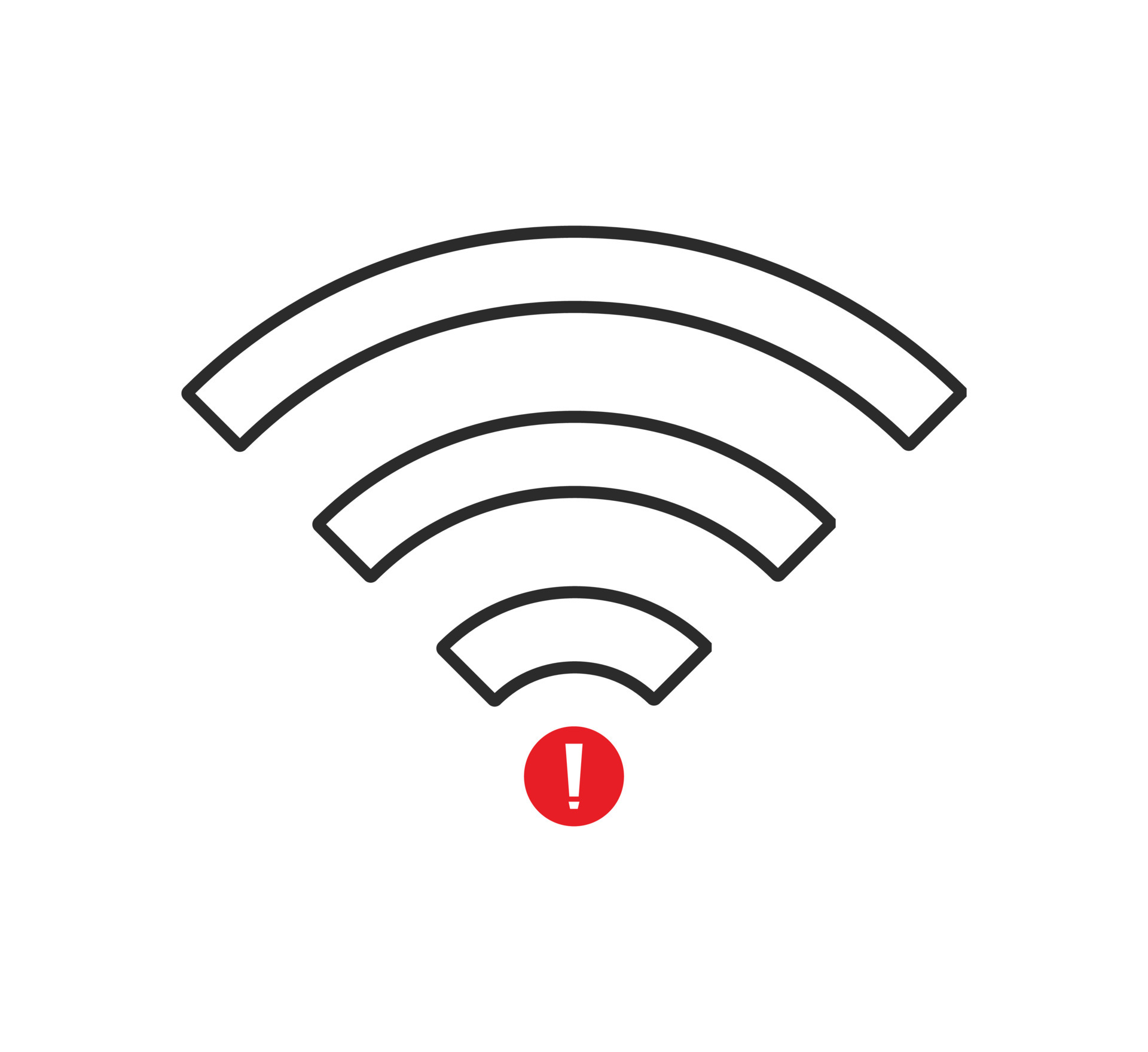 No Wifi Wireless Icon Vector No Wi Fi Connection Icon No Wireless