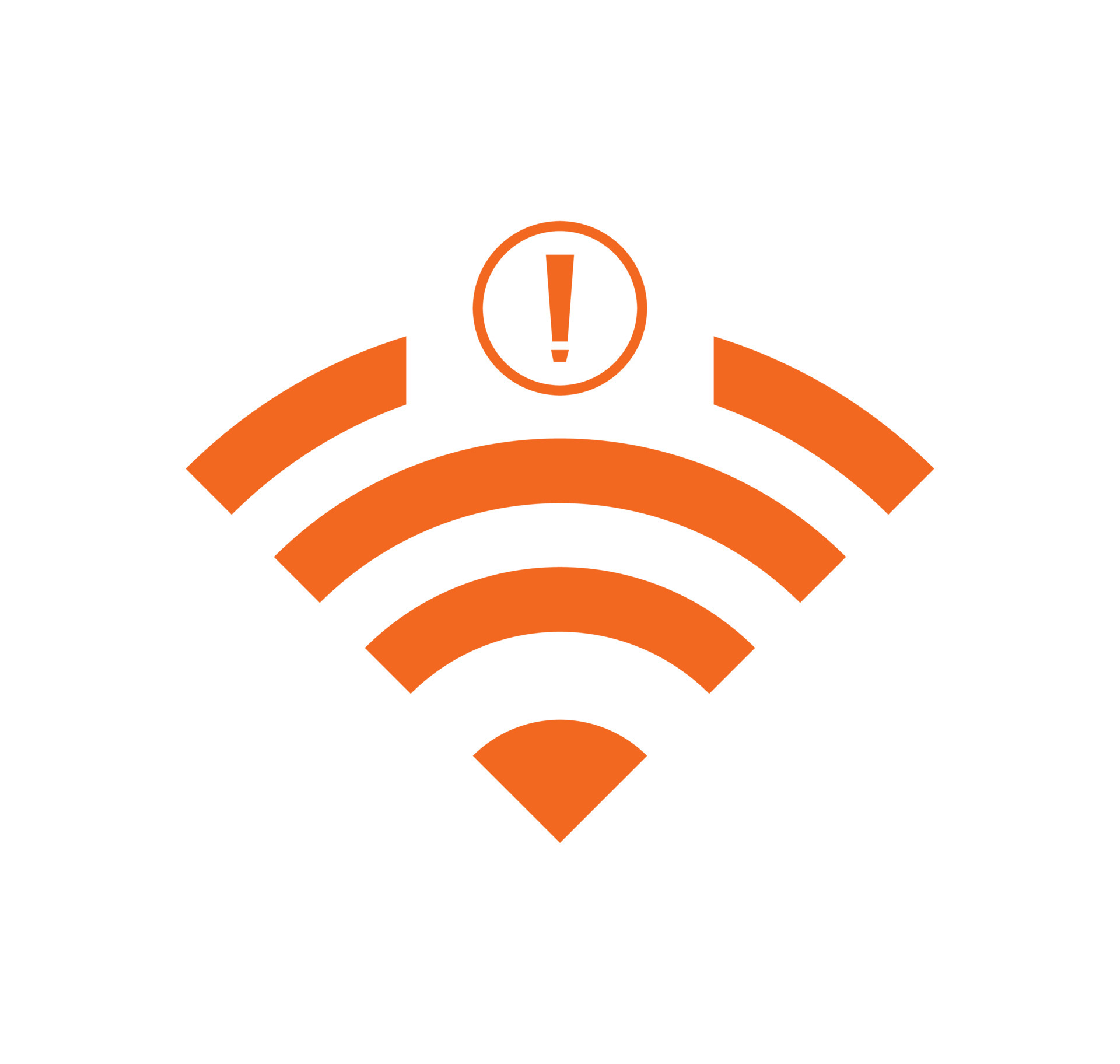 No Wifi Wireless Icon Vector Orange Color No Wi Fi Connection Icon