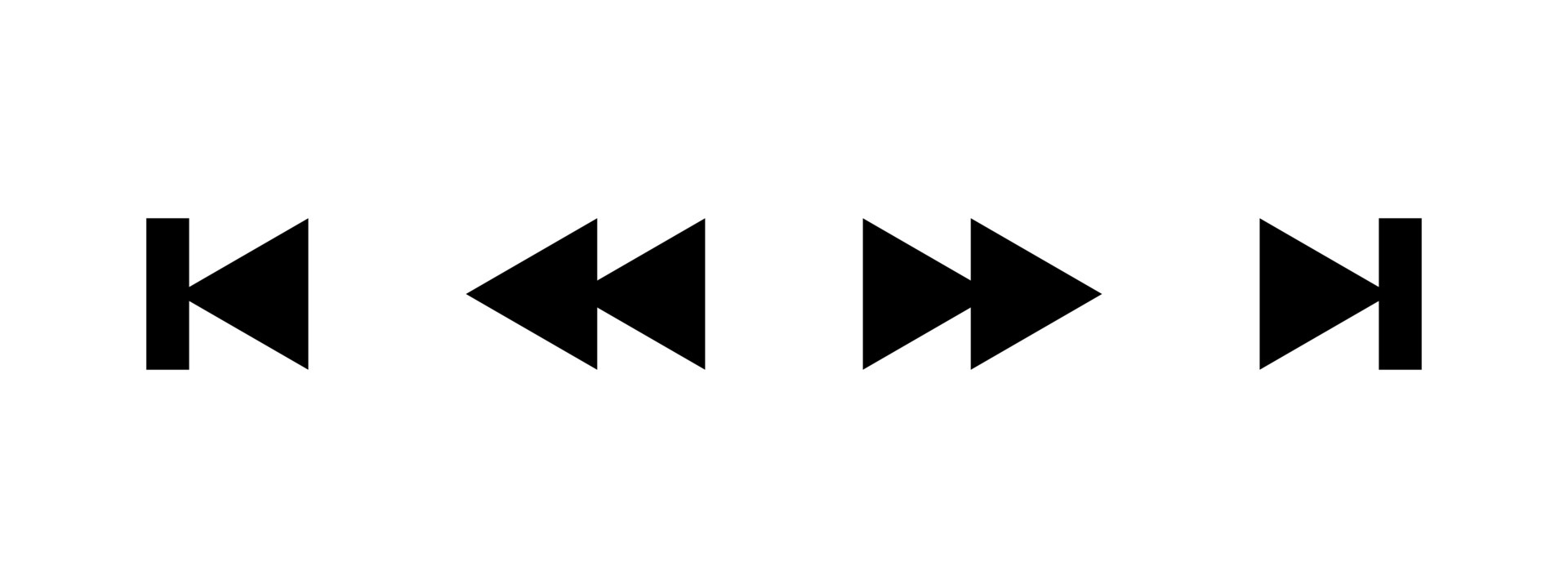 Set of media player button icons. Fast forward and backward Icons set ... Set of media player button icons. Fast forward and backward Icons set ...