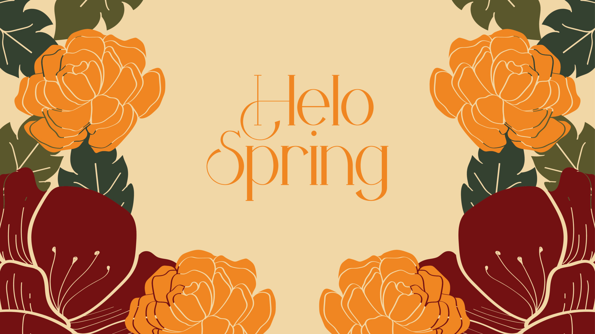 welcome spring and hello spring. background as a desktop greeting or ...