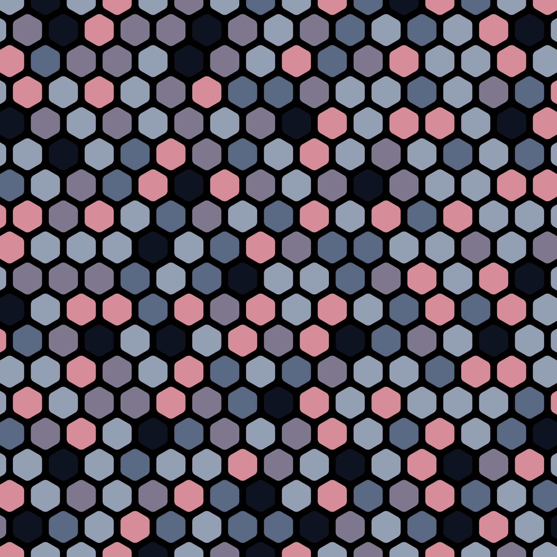 Abstract Hexagonal Pattern Design Overlapping Design Artwork Decorative
