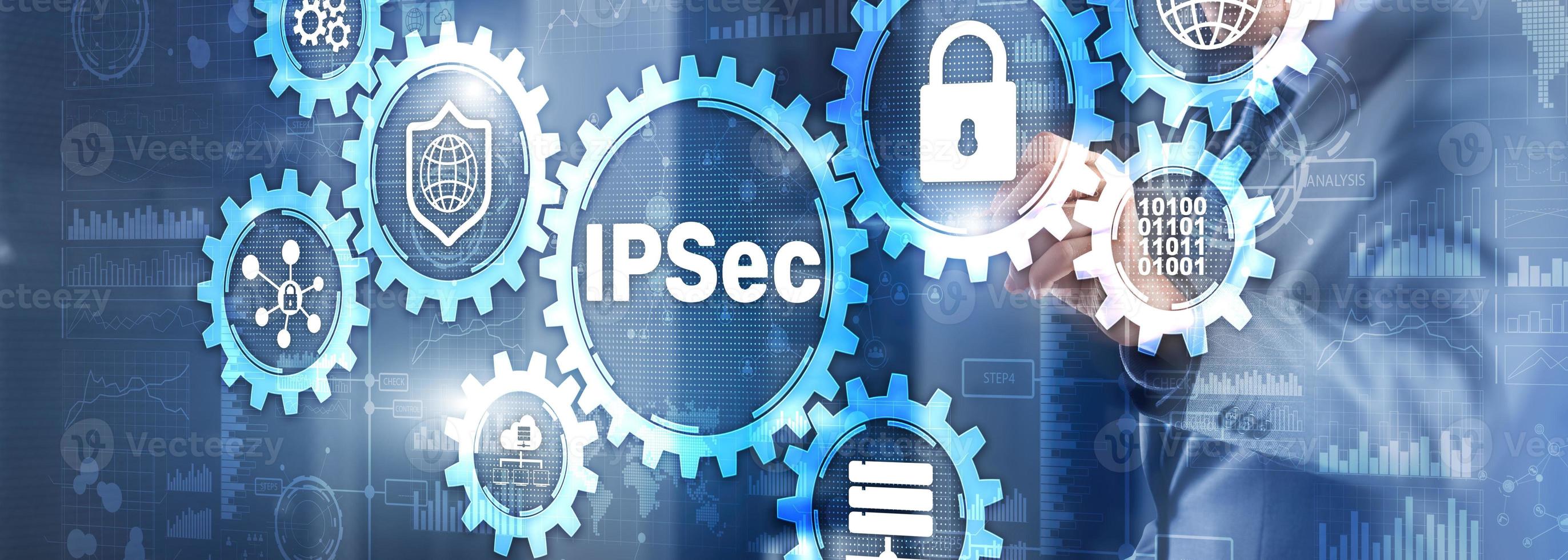 Ip Security Data Protection Protocols Blue Technology Background