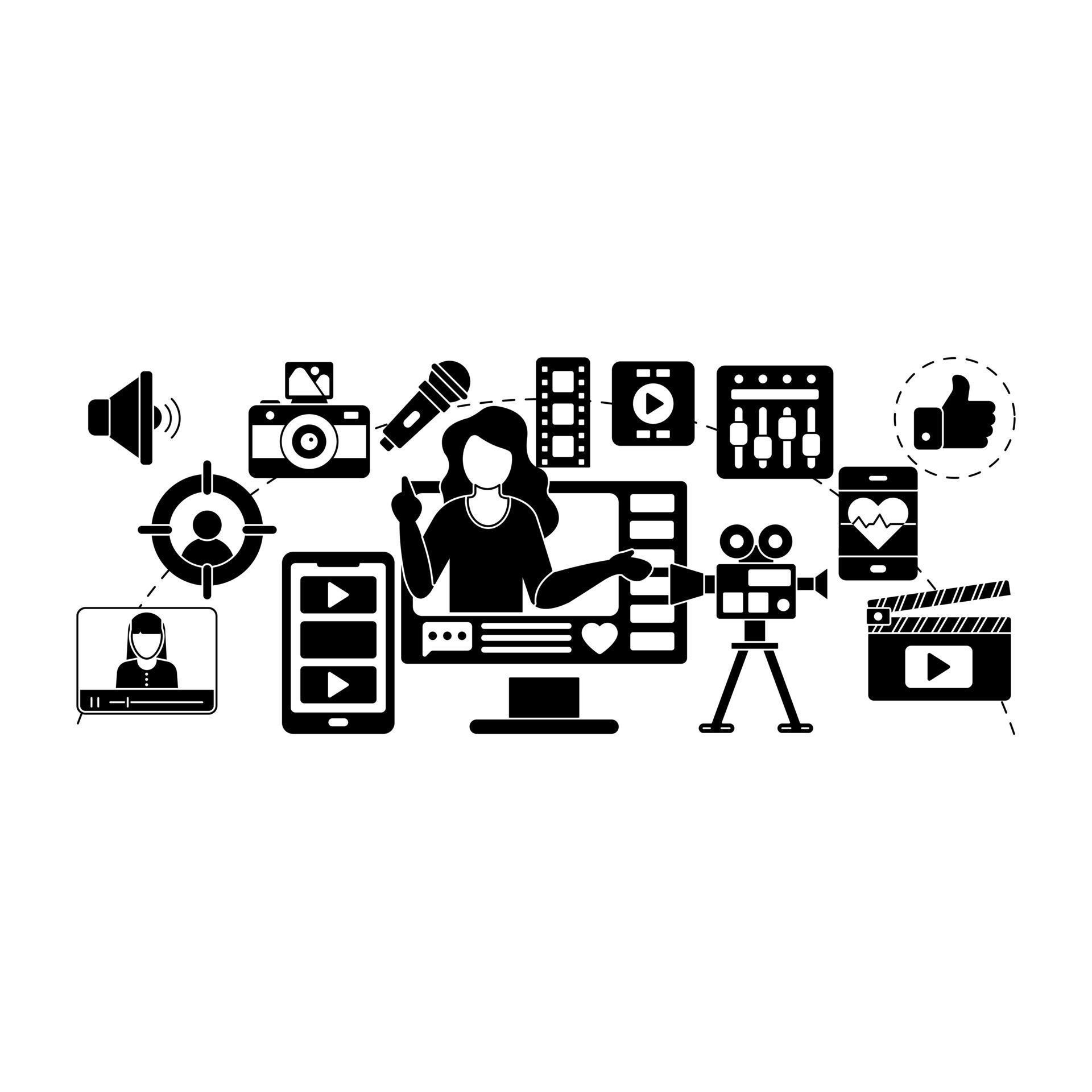 Solid Vector design of cinematography 5565479 Vector Art at Vecteezy