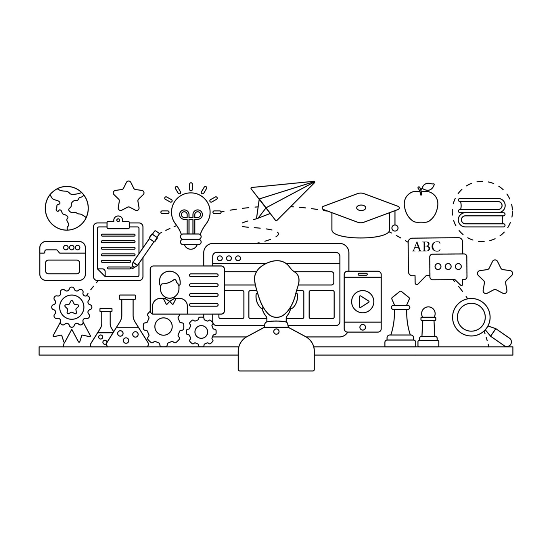 A perfect design illustration of e learning 5565602 Vector Art at Vecteezy