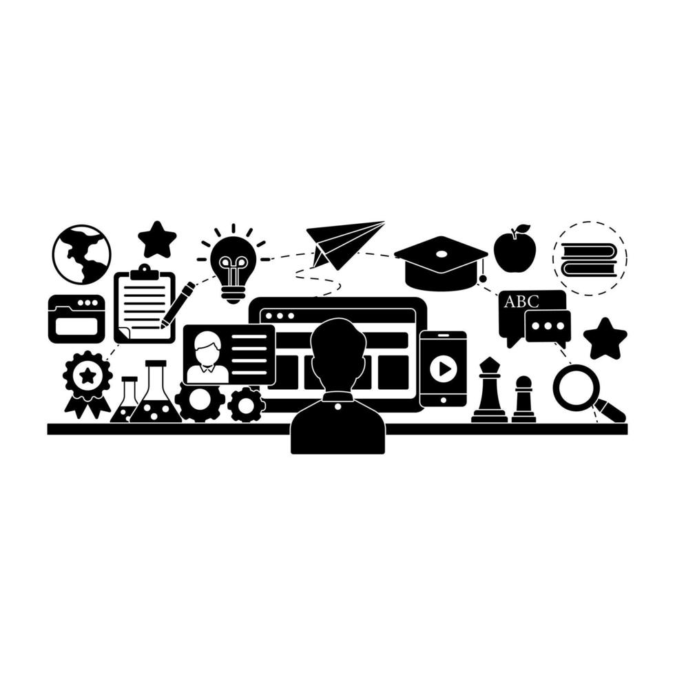 A perfect design illustration of e learning 5565708 Vector Art at Vecteezy