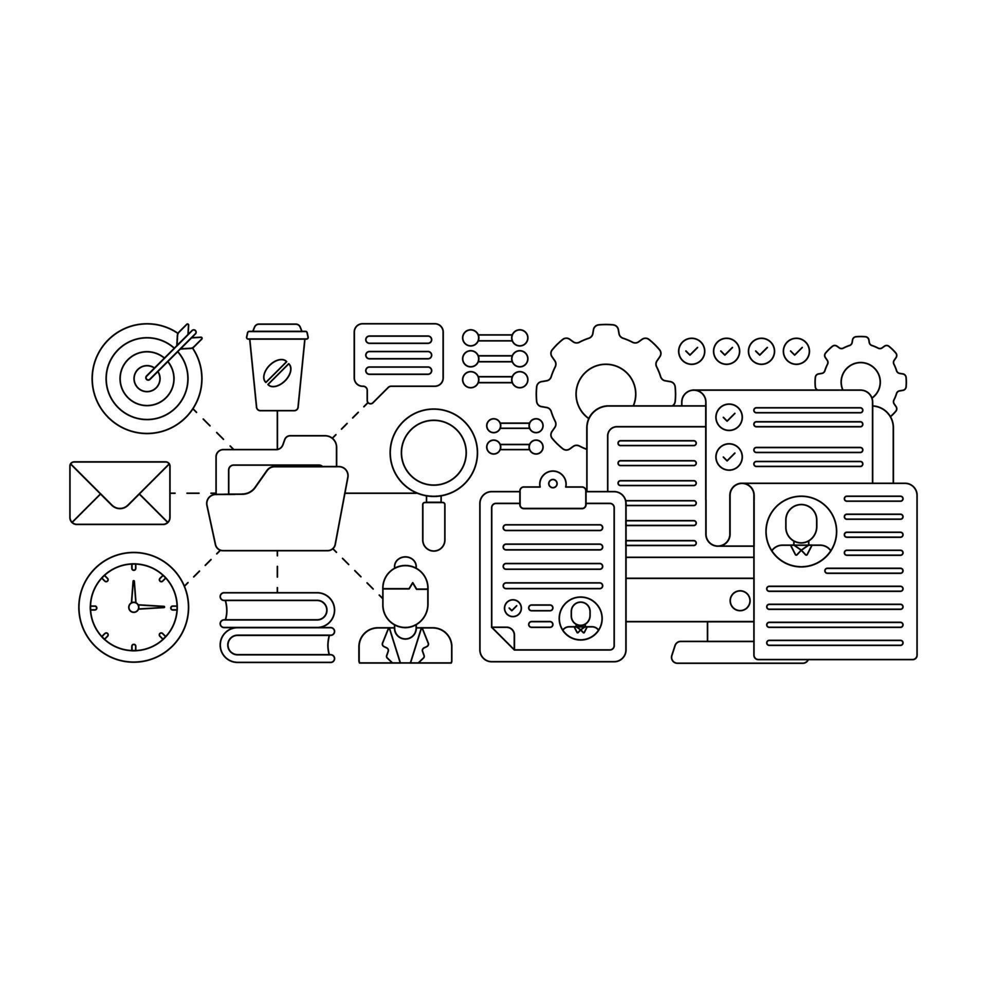 Conceptual Linear Design Illustration Of Data Management 5565711 Vector conceptual-linear-design-illustration-of-data-management-5565711-vector