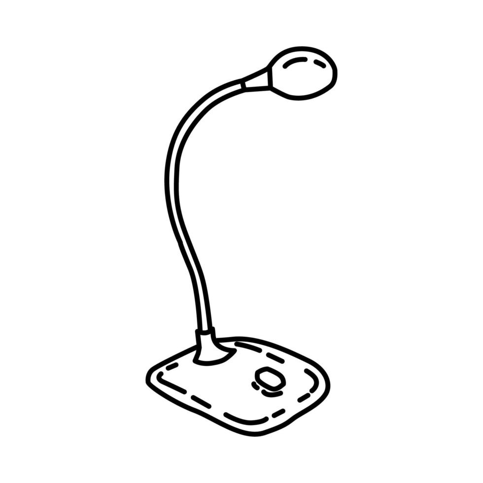 Icono De La Computadora Del Micrófono Garabato Dibujado A Mano O
