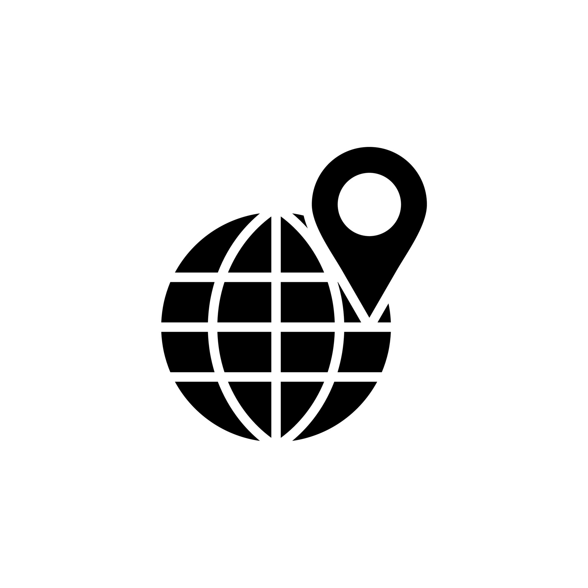Gps Map Navigation Direction Solid Icon Vector Illustration Logo
