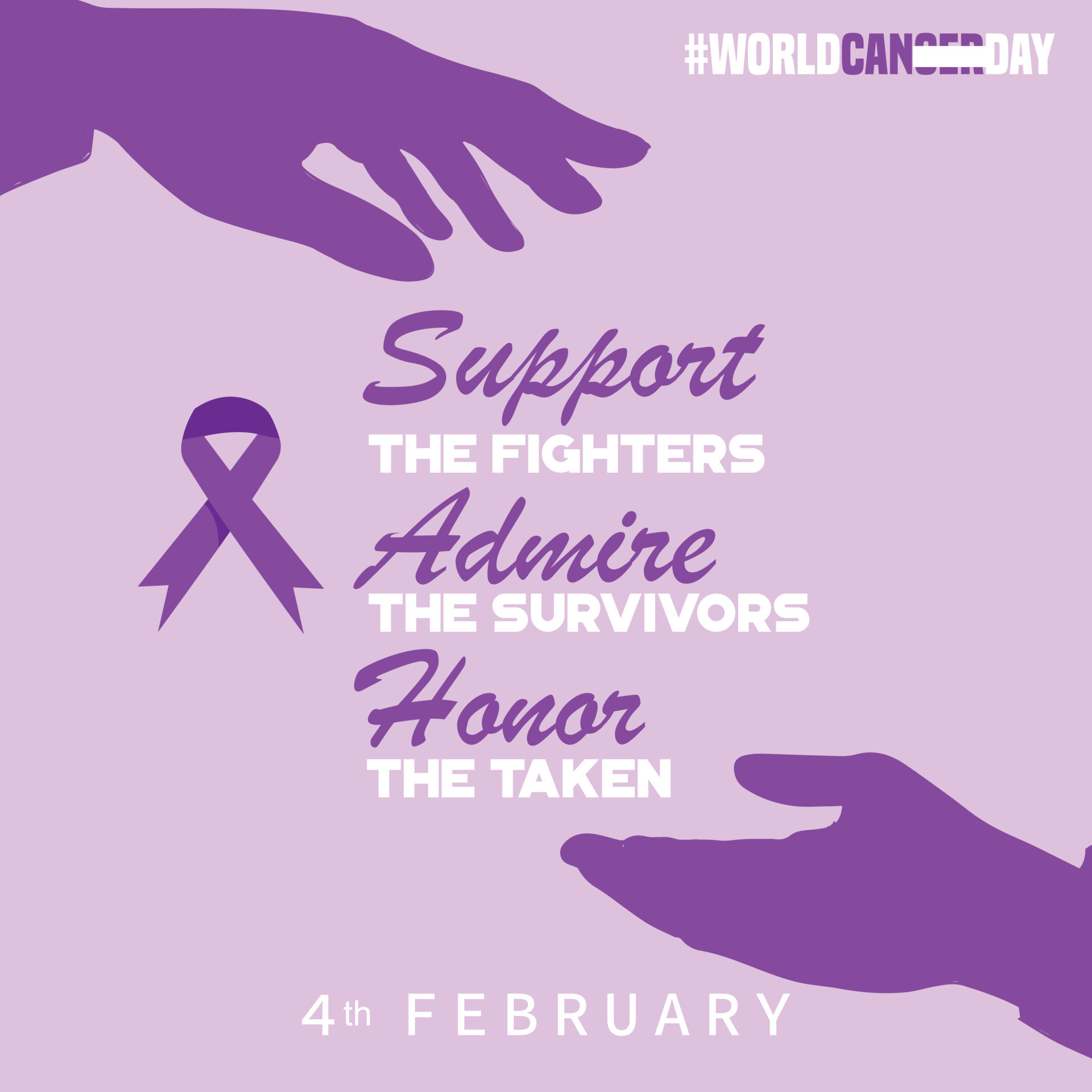 World Cancer Day quotes concept. Vector Illustration 4 February World ... World Cancer Day quotes concept. Vector Illustration 4 February World ...