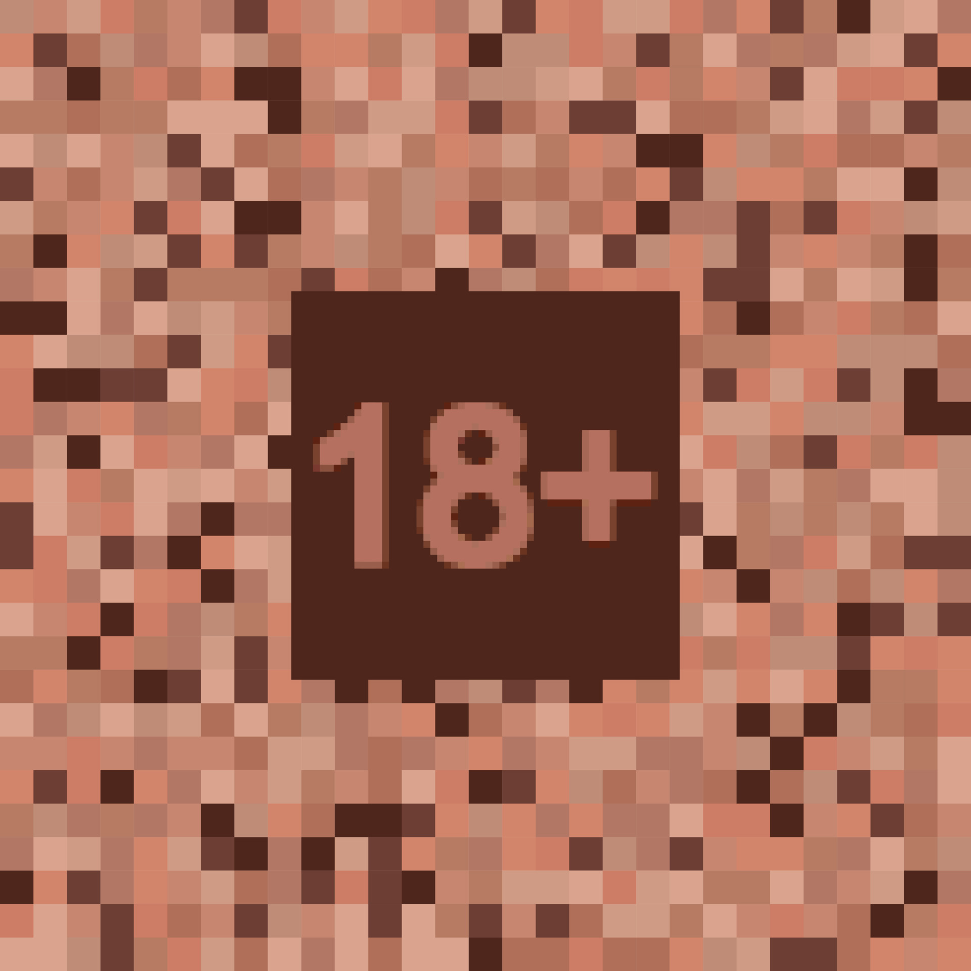 Bar With 18 Plus Text Adult Only Seamless Background Censored Blur Effect Pixel Mosaic Sign