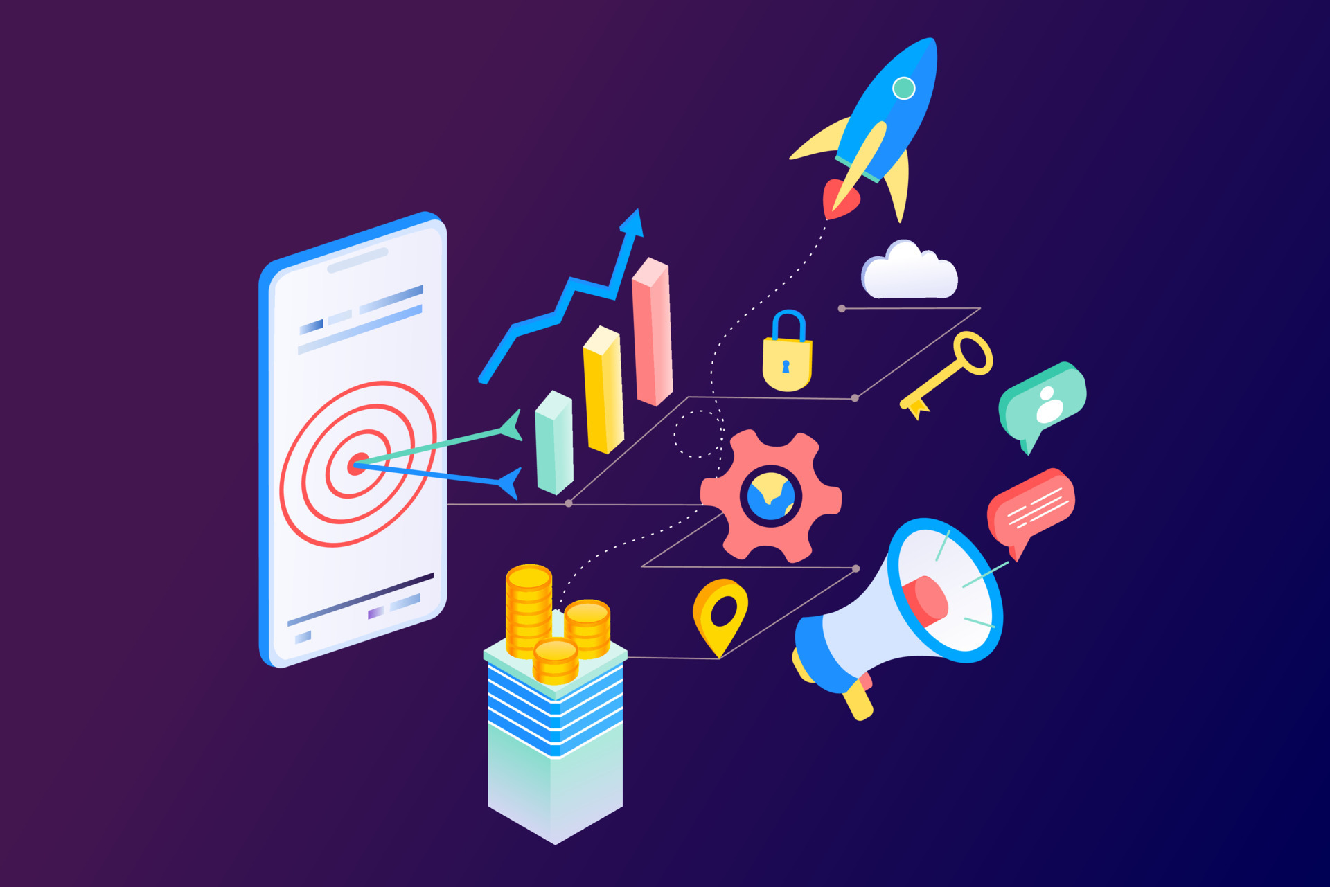 Landing page of SEO Search Engine Optimization modern flat design ...