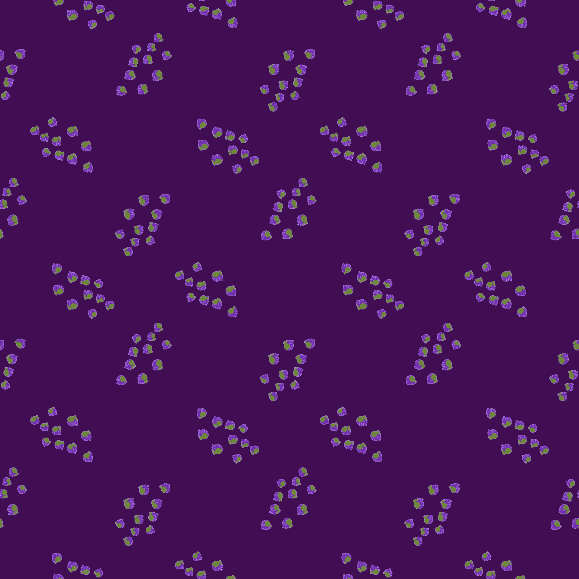 Seamless pattern with hand drawing lily of the valley on dark purple ...