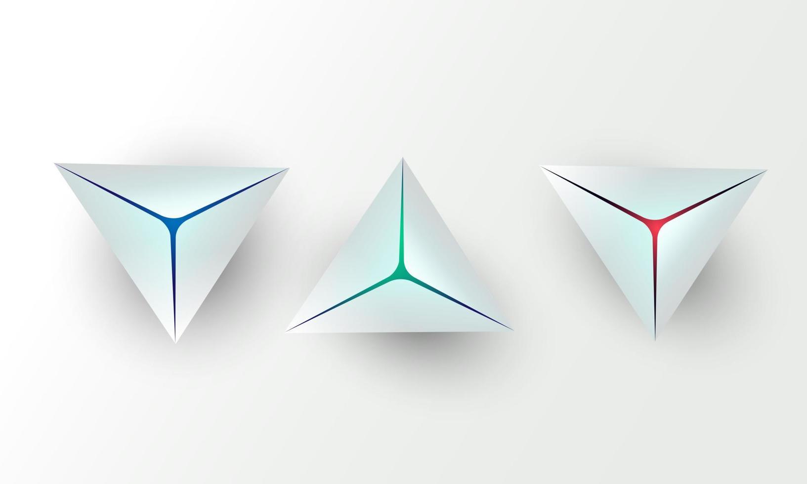 Abstract white 3D Triangle Shapes Background. Illustration Vector ...