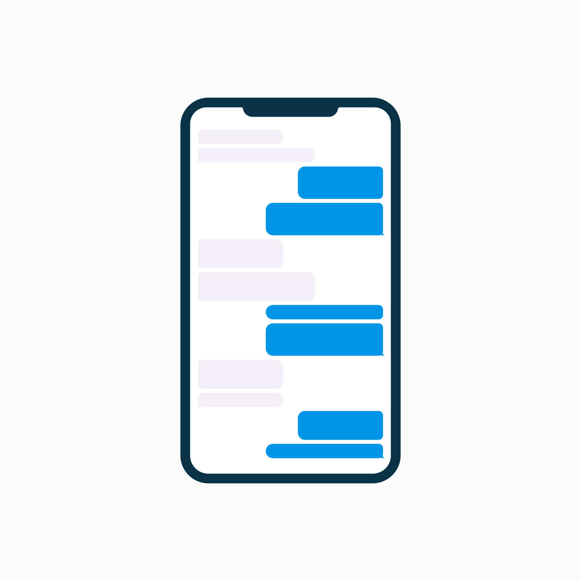 Chat Box Message Bubbles On Smartphone Display Empty Dialog Bubbles Chat Box Message Bubbles On Smartphone Display Empty Dialog Bubbles